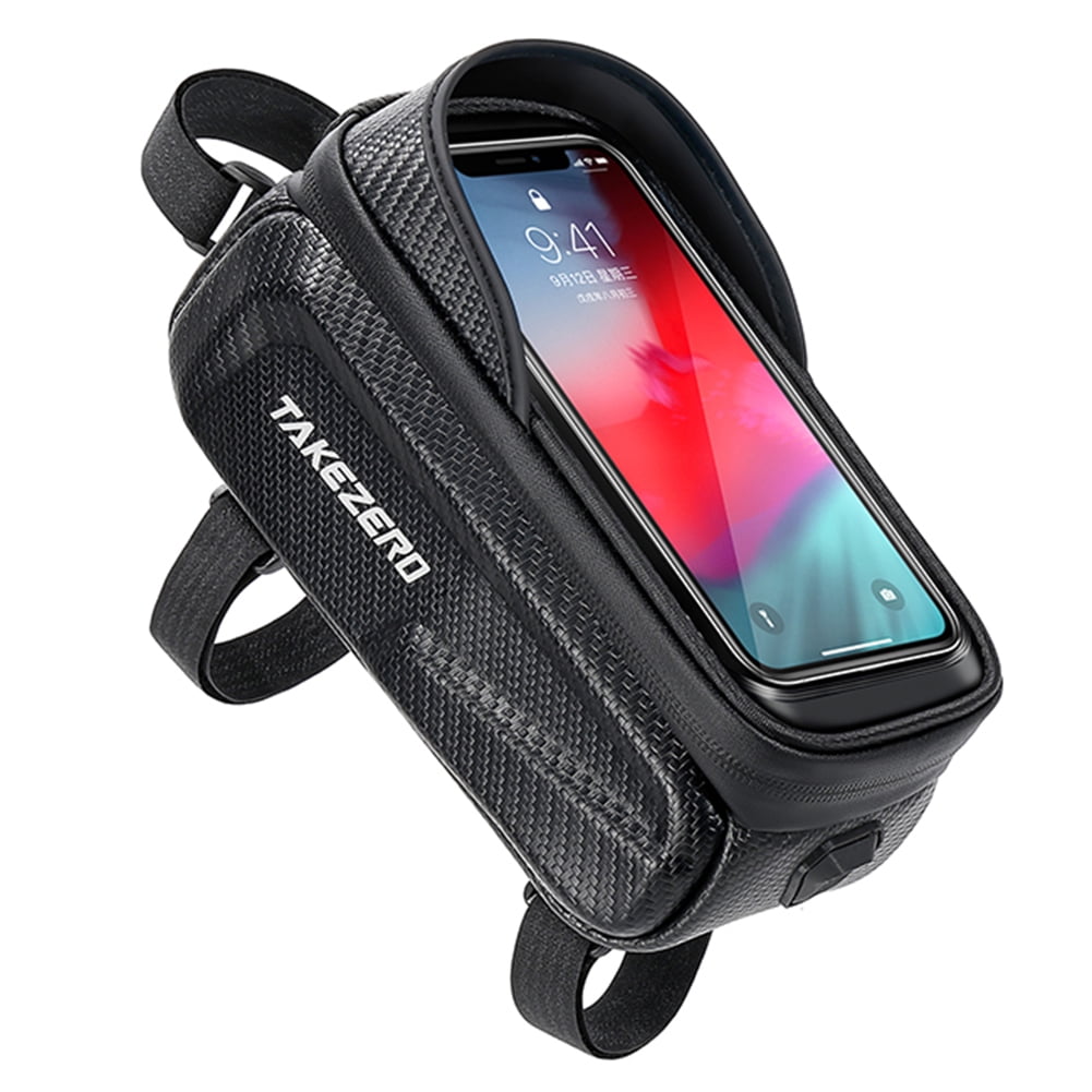 Lotpreco Bike Phone Mount Bag, Waterproof Front Frame Bag with ...