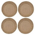 Lotpreco Rustic Round Placemats Set of 4, 15-Inch Burlap & Jute, Heat ...