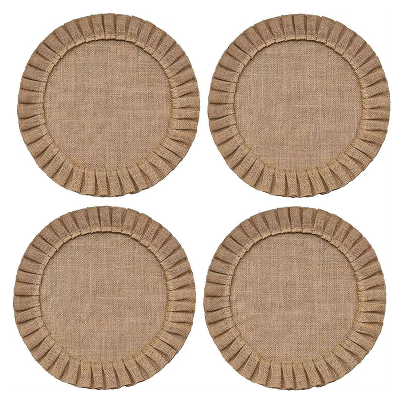 Coolmade 4 Pack Round Rop Cotton Braided Table Place Mats Braided ...