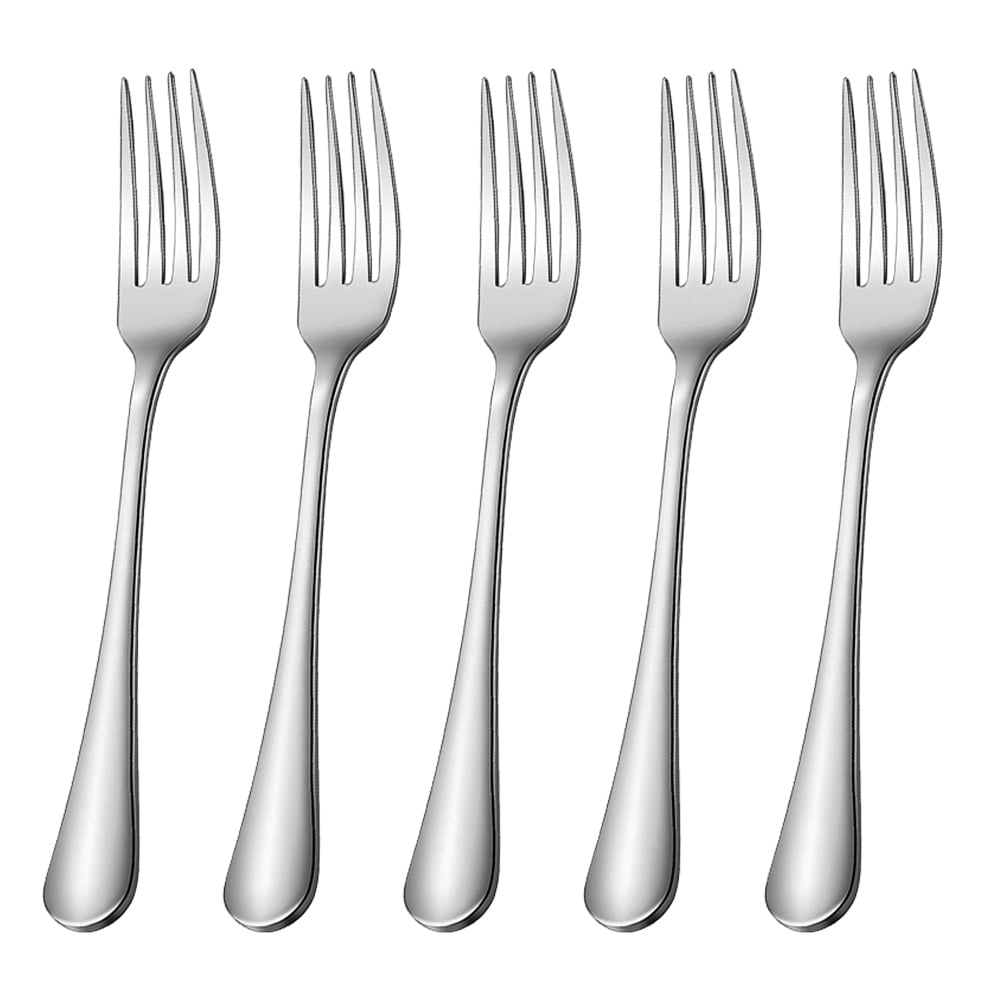 Lotpreco Dinner Forks,Set of 5 Top Food Grade Stainless Steel ...