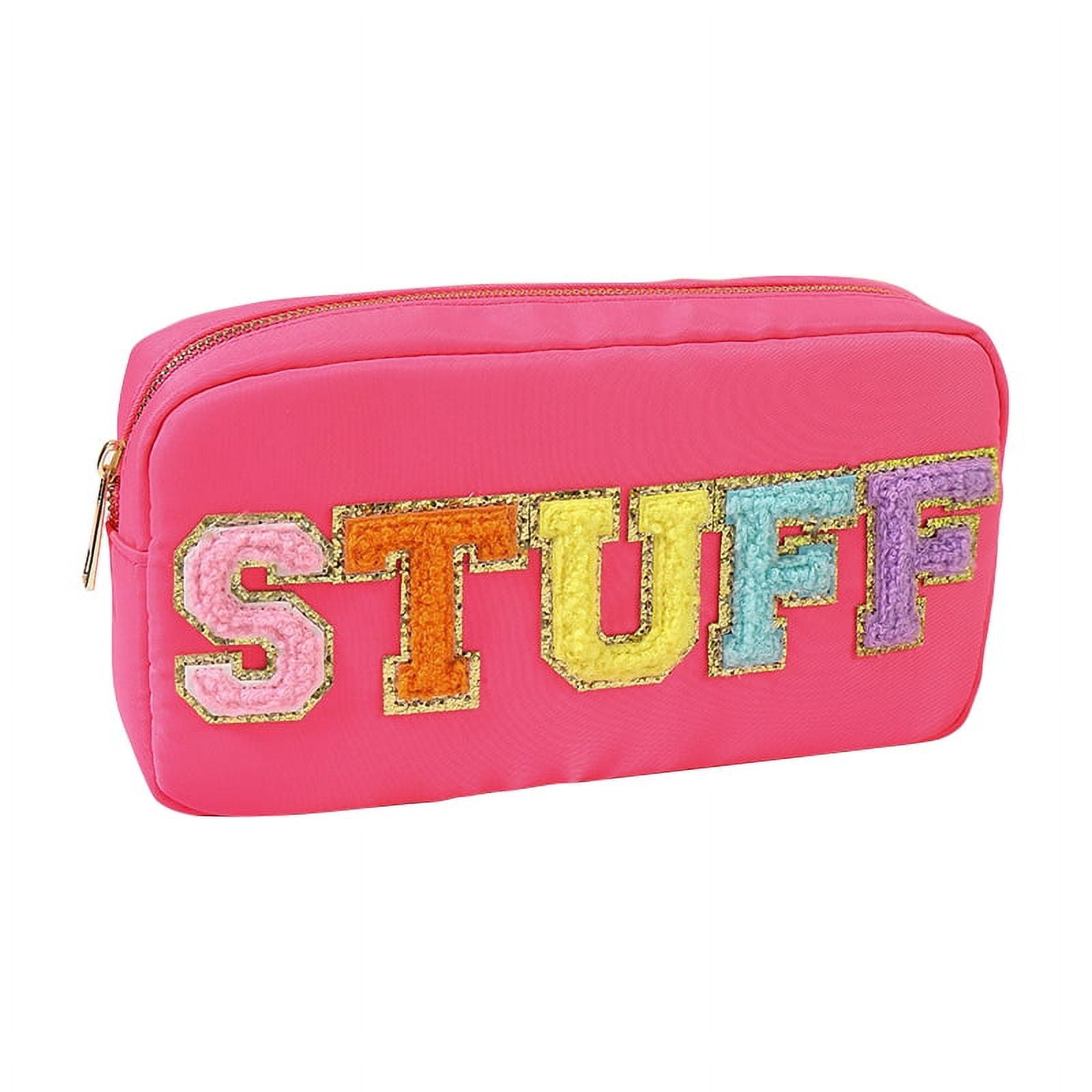 Lotpreco Nylon Cosmetic Bag, Preppy Makeup Travel Organizer, Glitter ...