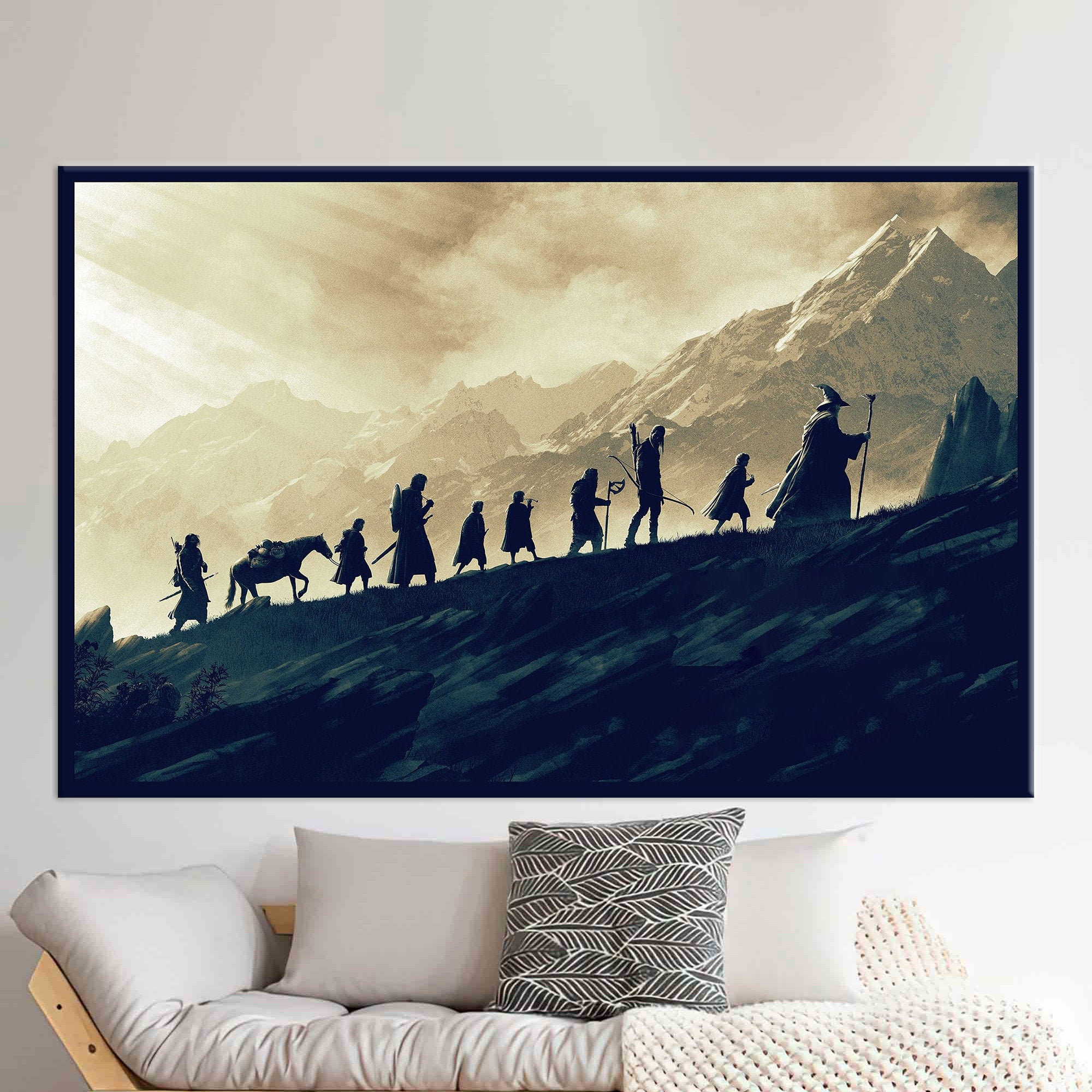 Lotr The Fellowship of The Ring, Living Room Printed Canvas, Wall Art ...