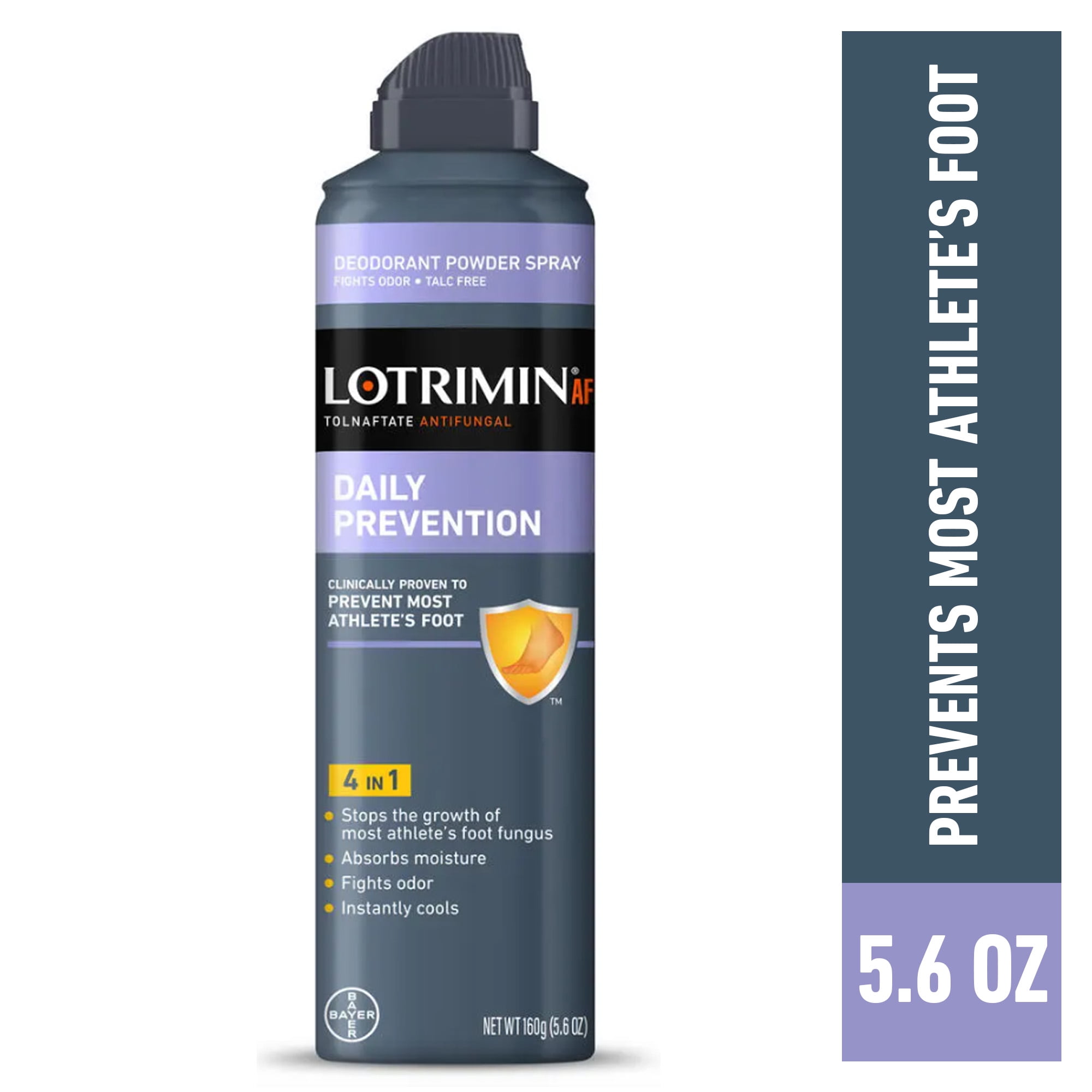 Lotrimin AF Athlete's Foot Daily Prevention Deodorant Powder Spray, 5.6 ...