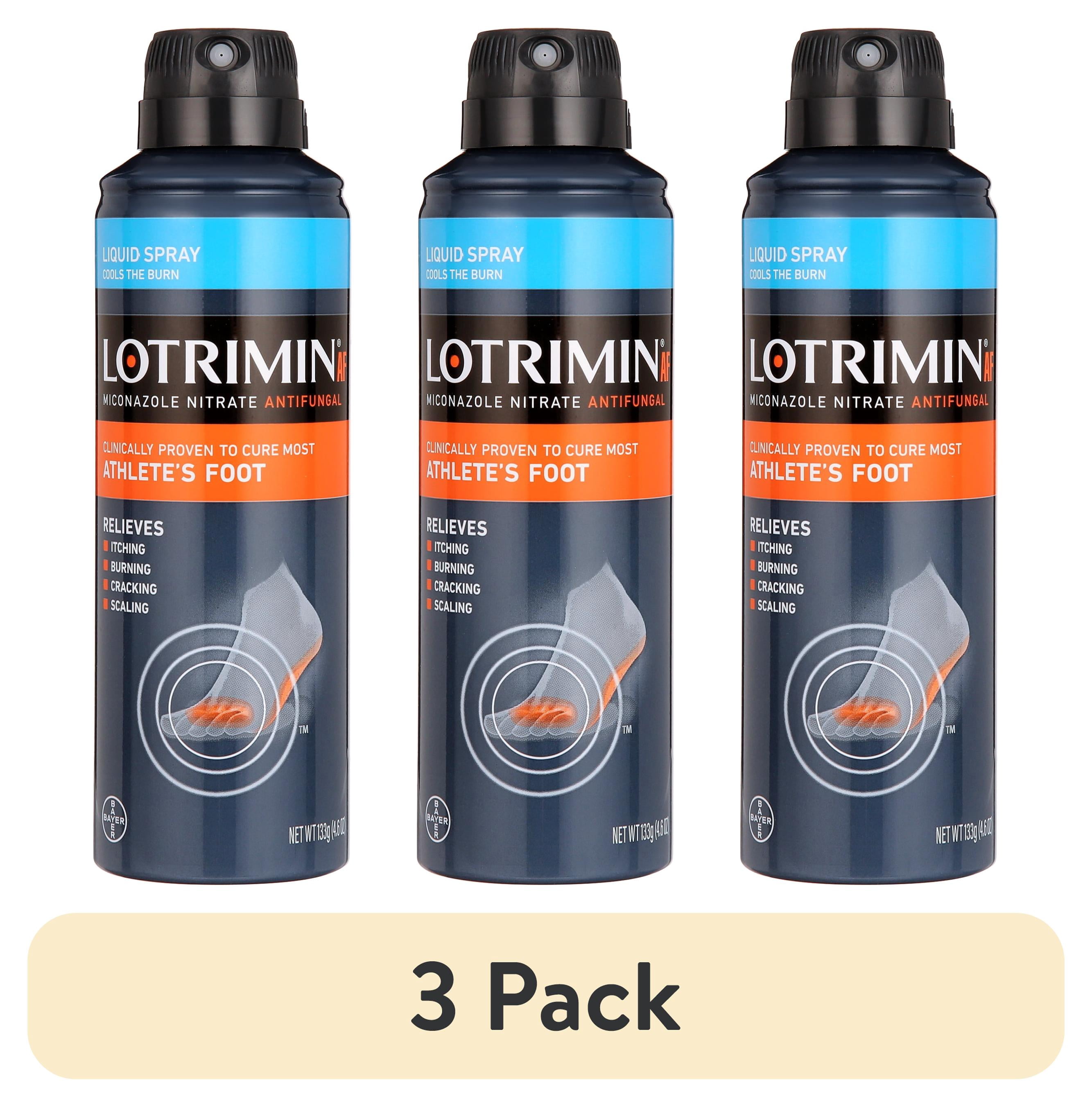 (3 pack) Lotrimin AF Athlete's Foot Liquid Spray, 4.6 Ounce Spray Can ...