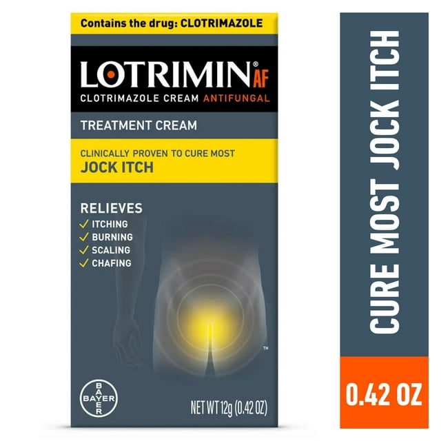 Lotrimin AF Clotrimazole Antifungal Jock Itch Treatment Cream, 12G Tube ...
