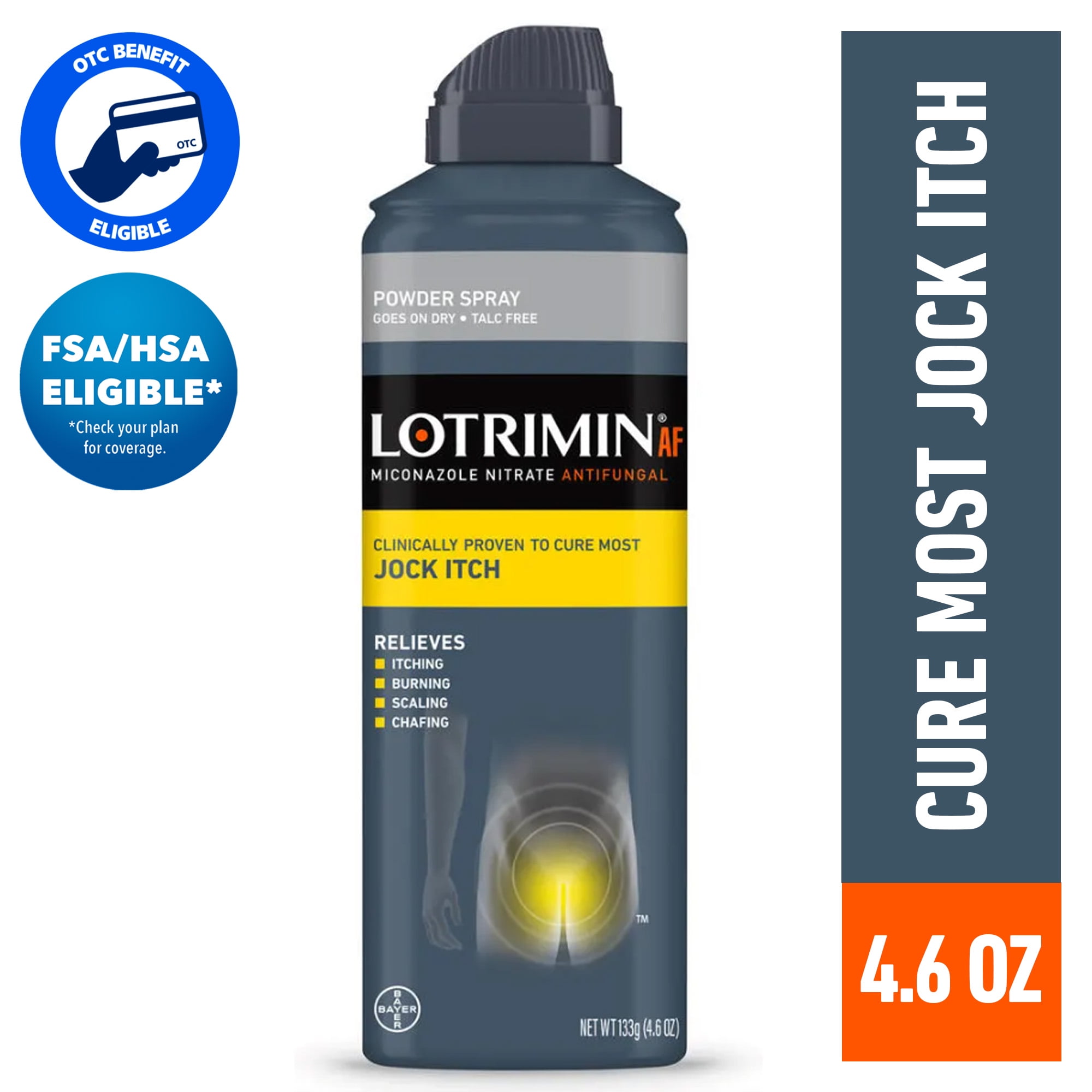 Lotrimin AF Jock Itch Antifungal Powder Spray, 4.6 oz - Walmart.com