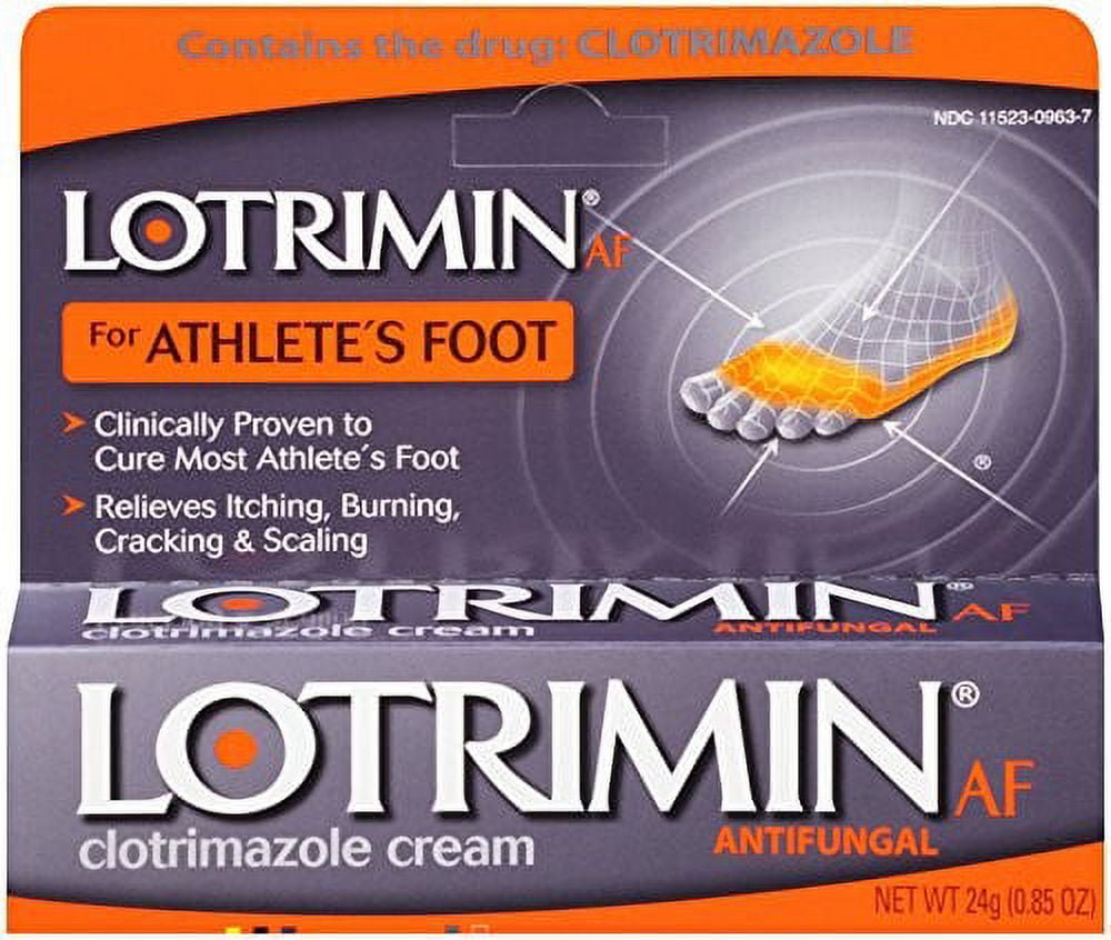 Lotrimin AF for Athlete's Foot Antifungal 1% Clotrimazole Cream, 0.85 ...