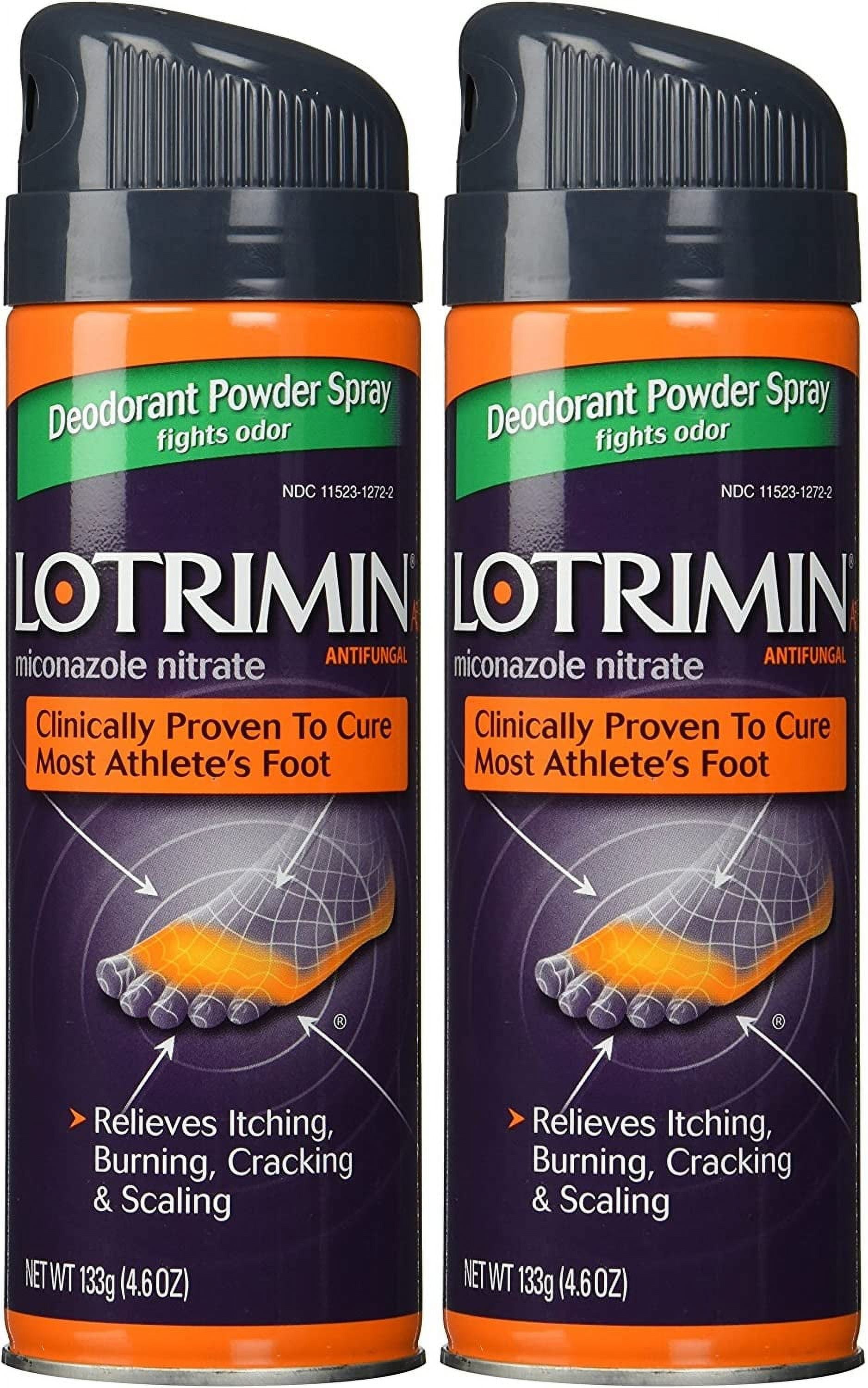 Lotrimin Af Miconazole Nitrate Deodorant Antifungal Powder Spray, 4.6 ...