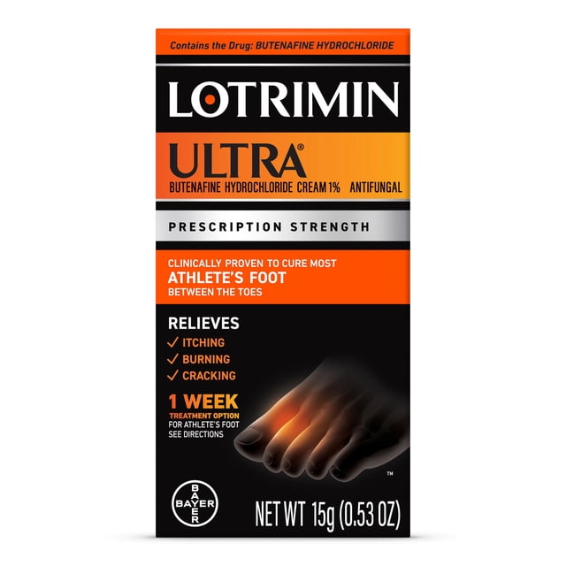 Lotrimin Ultra 1 Week Athlete's Foot Treatment Antifungal Cream, 15G ...
