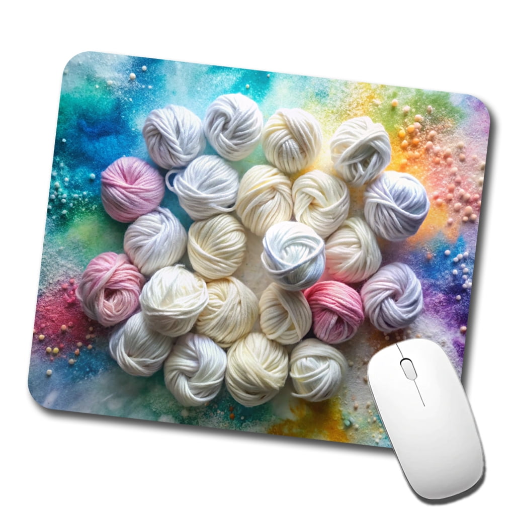 Lots Of Yarn Knitting Crochet Mouse Pad Low Profile Gaming Mat ...