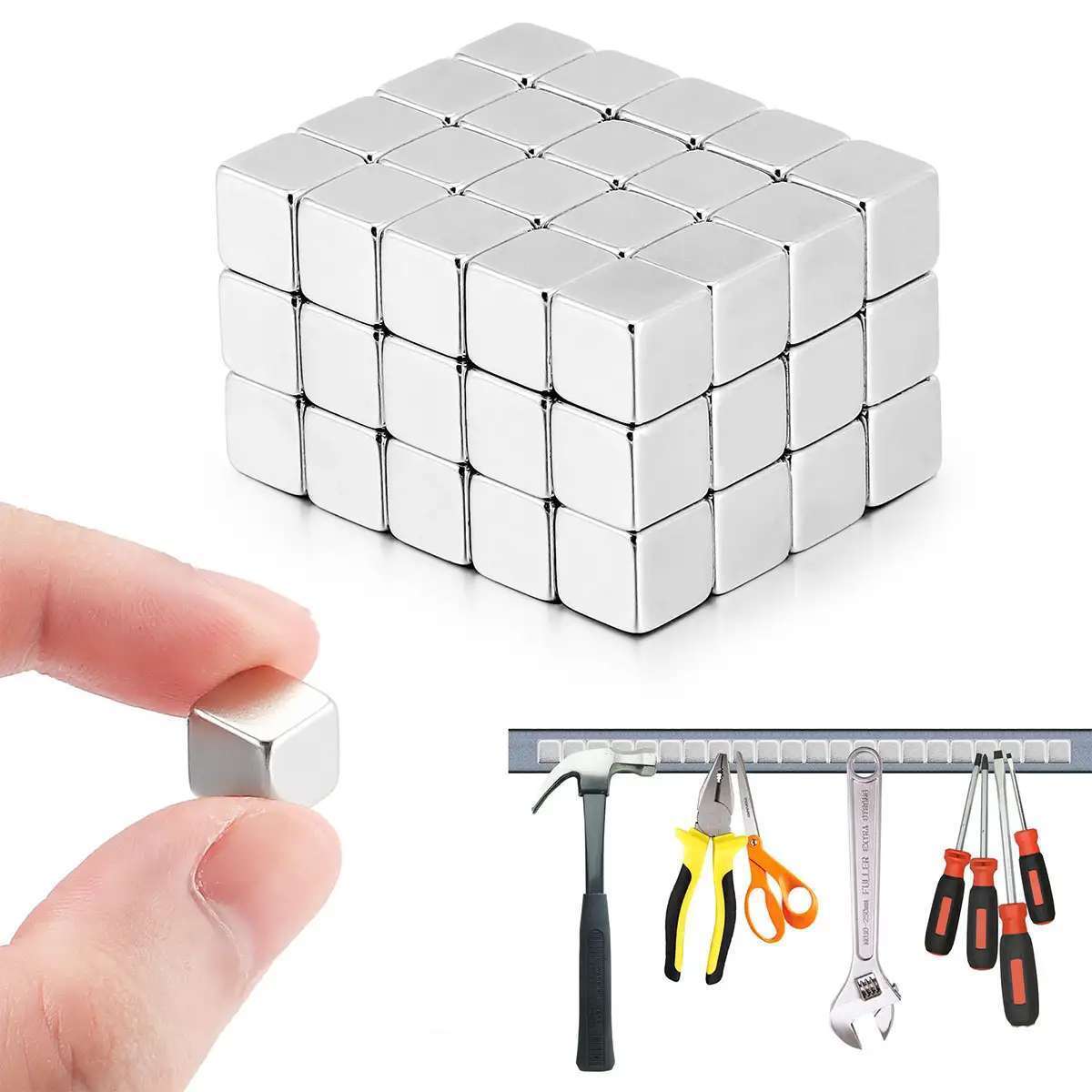 Lots Super Strong N45 Block Disc Neodymium Magnets Rare Earth 5/8/10mm ...