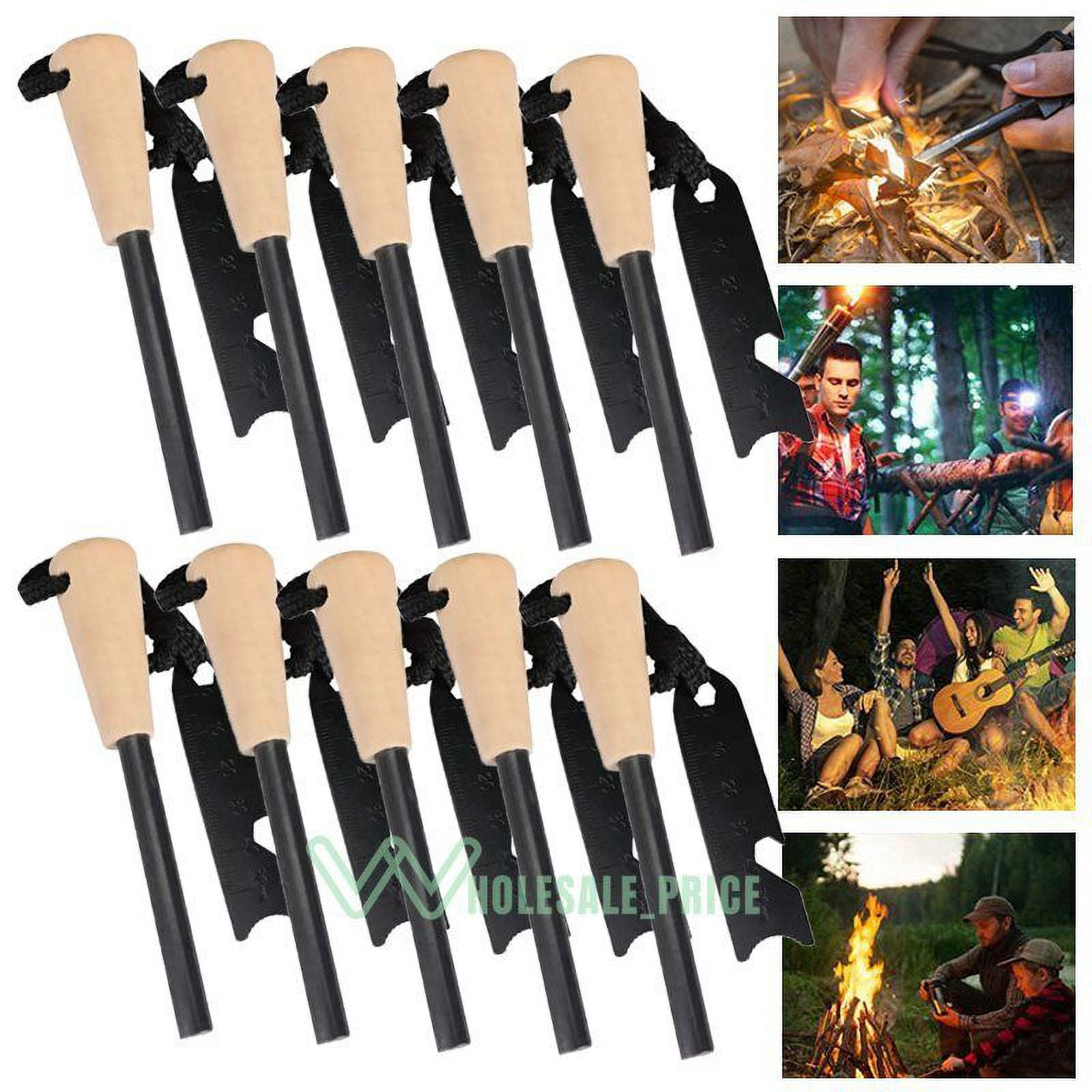 Lots Wood Ferro rod Fire Starter & Steel Striker, Survival Firesteel ...