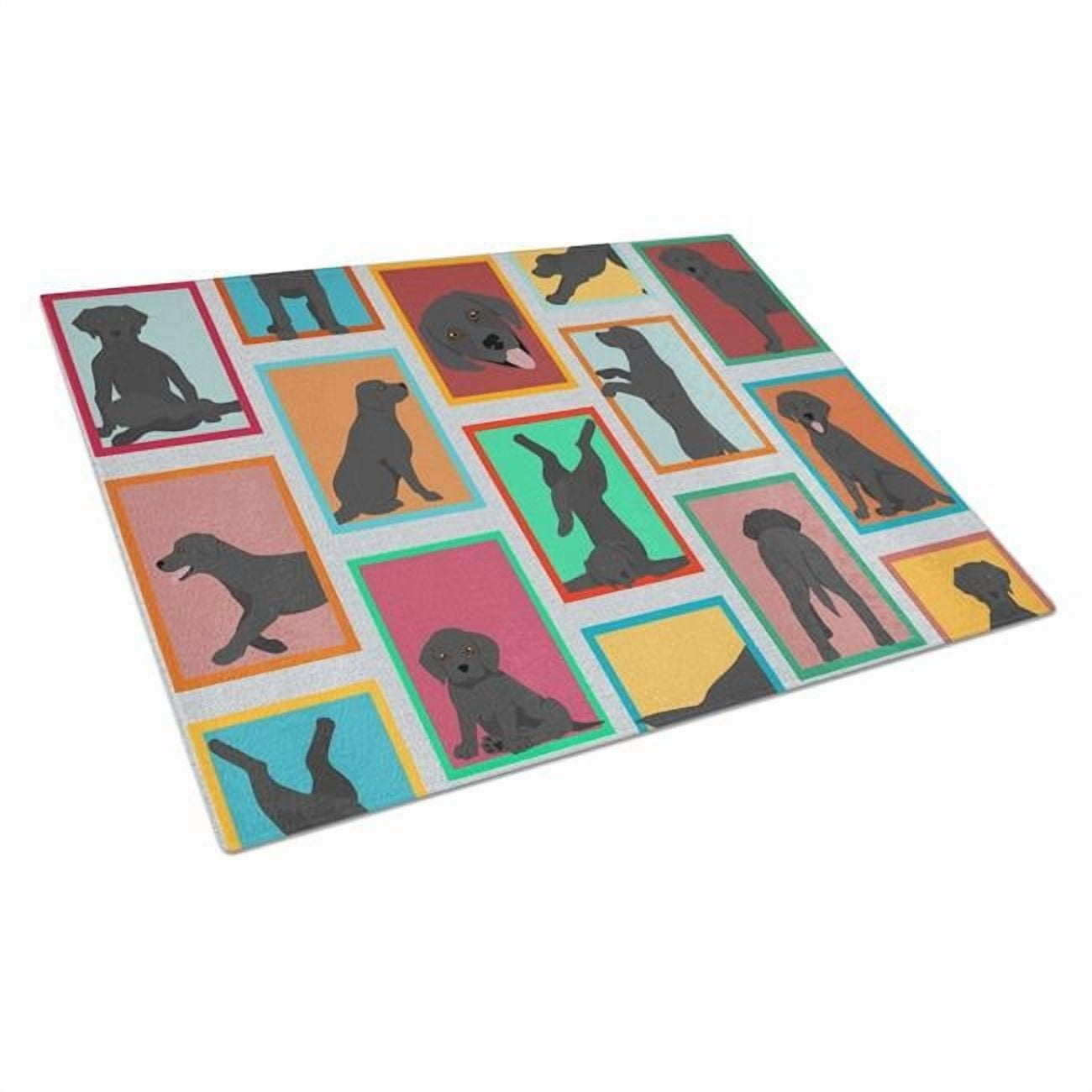 Lots of Black Labrador Retriever Glass Cutting Board Large 12 in x 15 ...