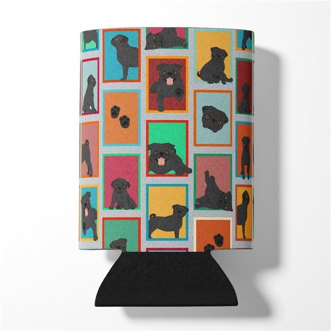 Lots of Black Pug Can or Bottle Hugger 3 in x 5 in - Walmart.com