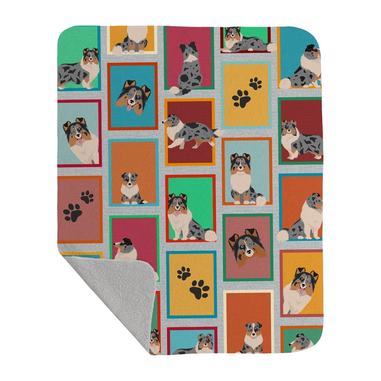 Free Shipping! Caroline's Treasures Blue Merle Sheltie Quilted Throw ...