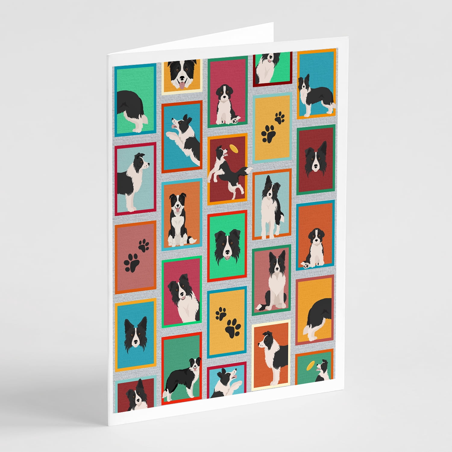 Lots of Border Collie Greeting Cards and Envelopes Pack of 8 7 in x 5 ...