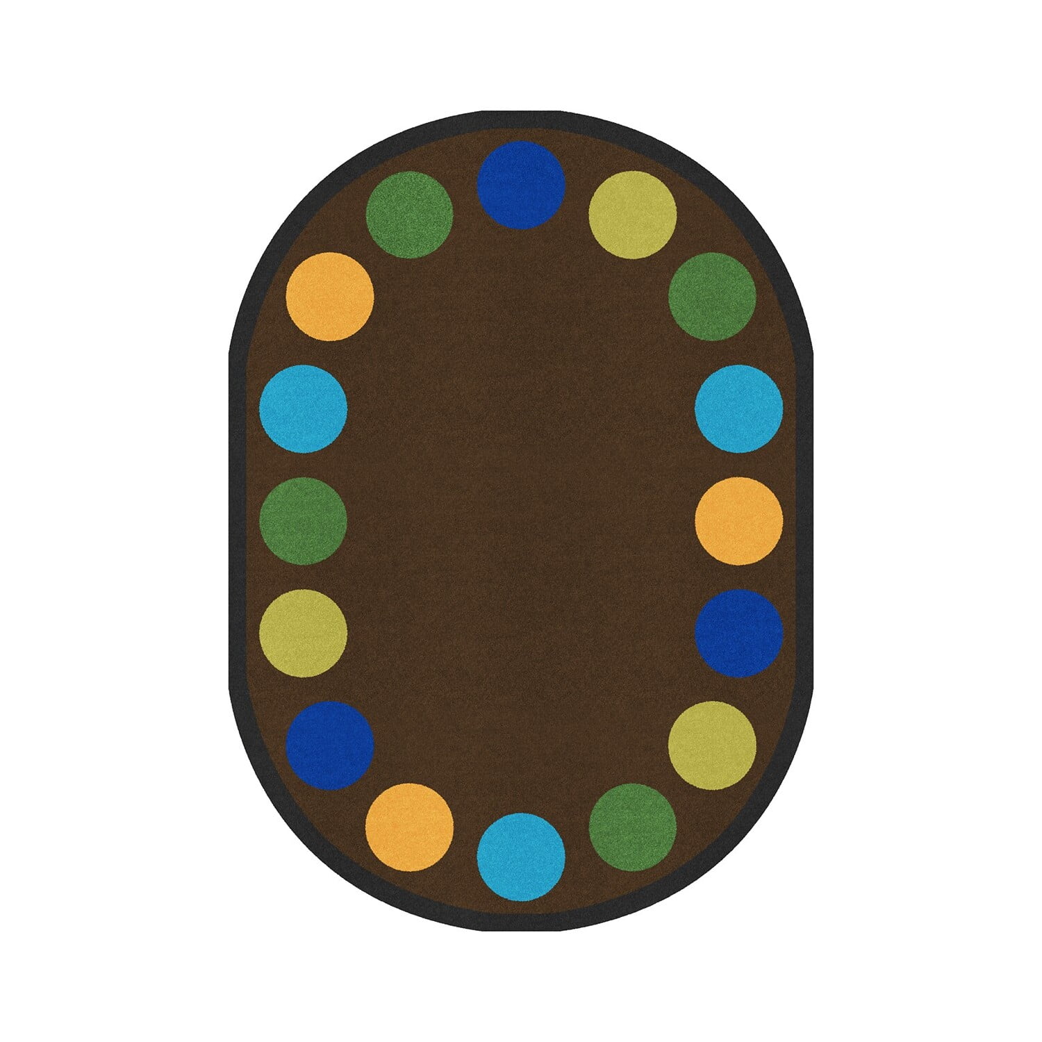 Joy Carpets 1430DD-02 Lots of Dots Rug 7 ft. 8 in. x 10 ft. 9 in. Oval ...