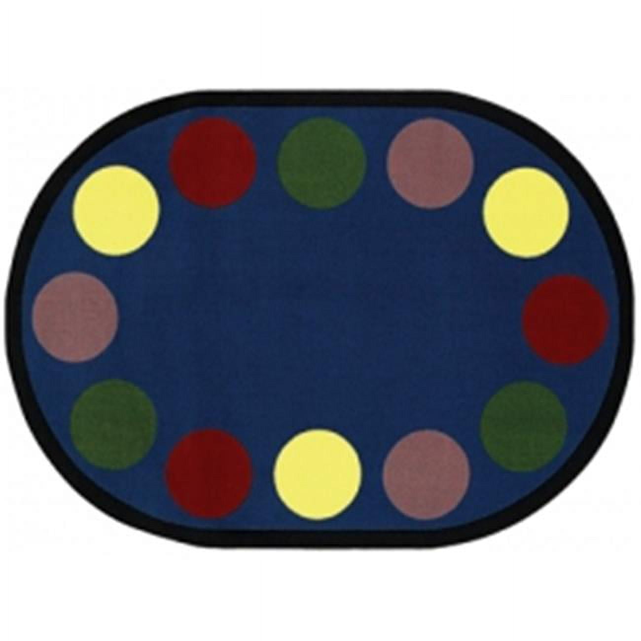 Lots of Dots Rug - Earthtone - 7 ft. 8 in. x 10 ft. 9 in. Oval ...