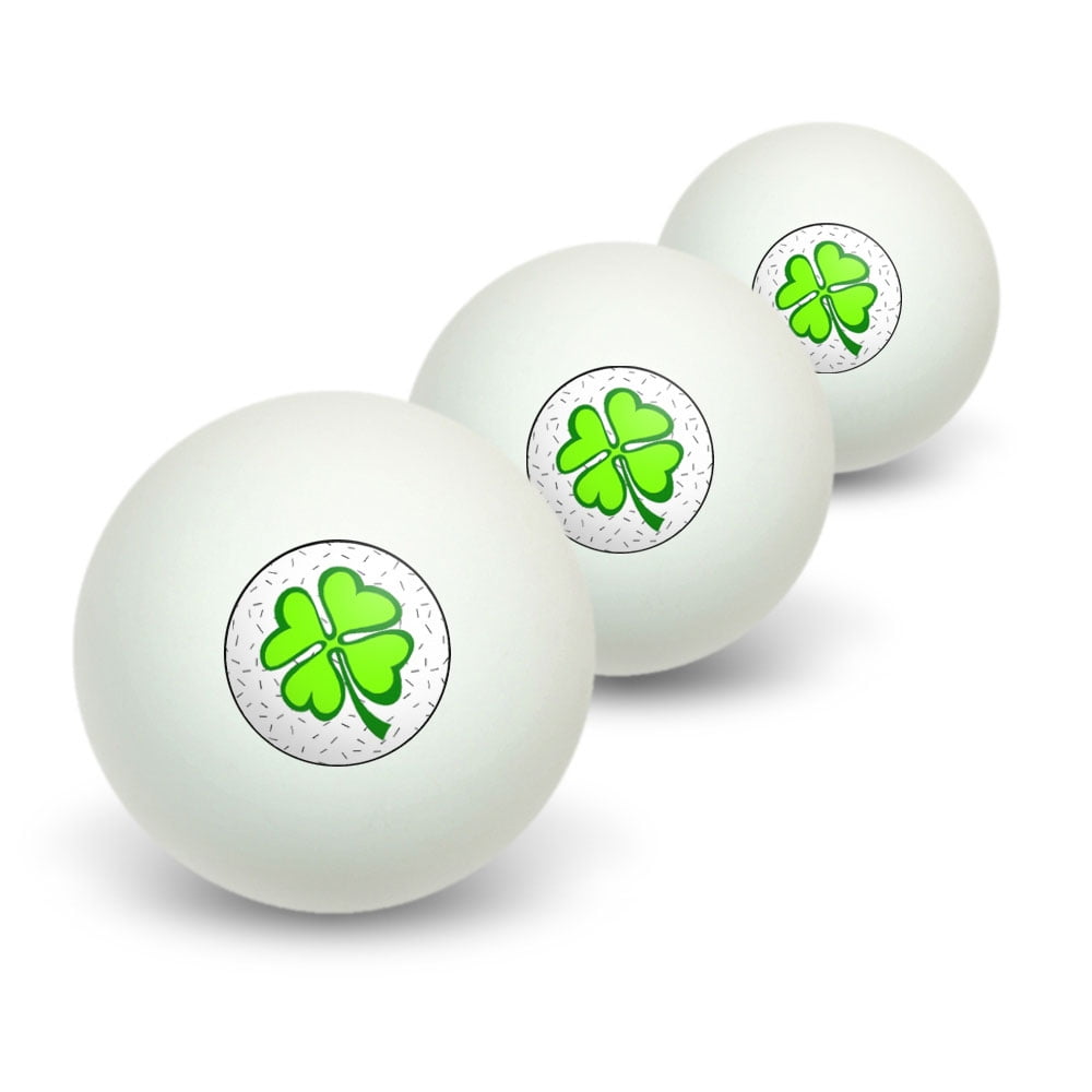 Lots of Luck - Lucky Irish Four Leaf Clover Novelty Table Tennis Ping ...