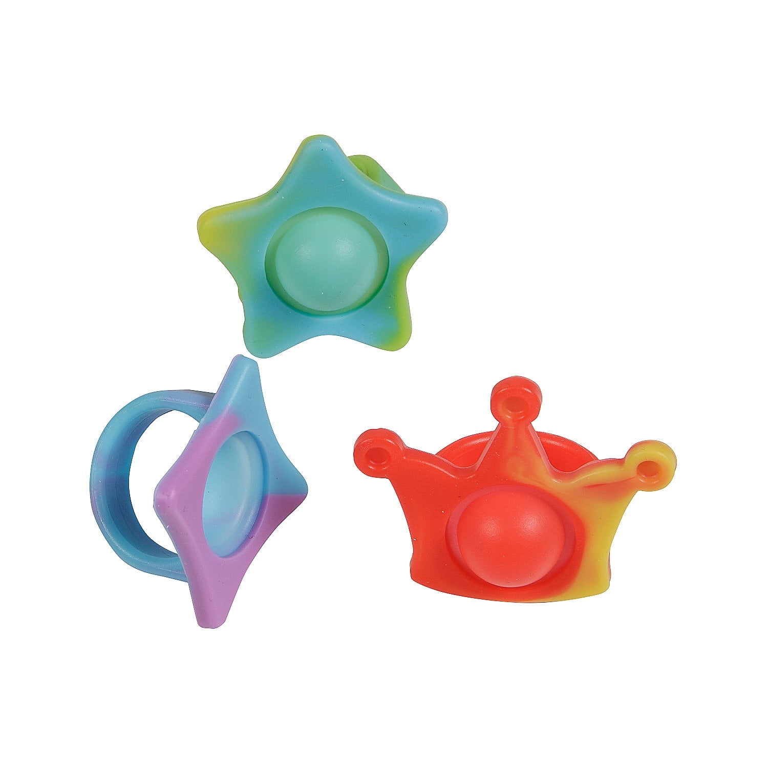 Lotsa Pops Popping Toy Fidget Rings - 24 Pieces - Walmart.com