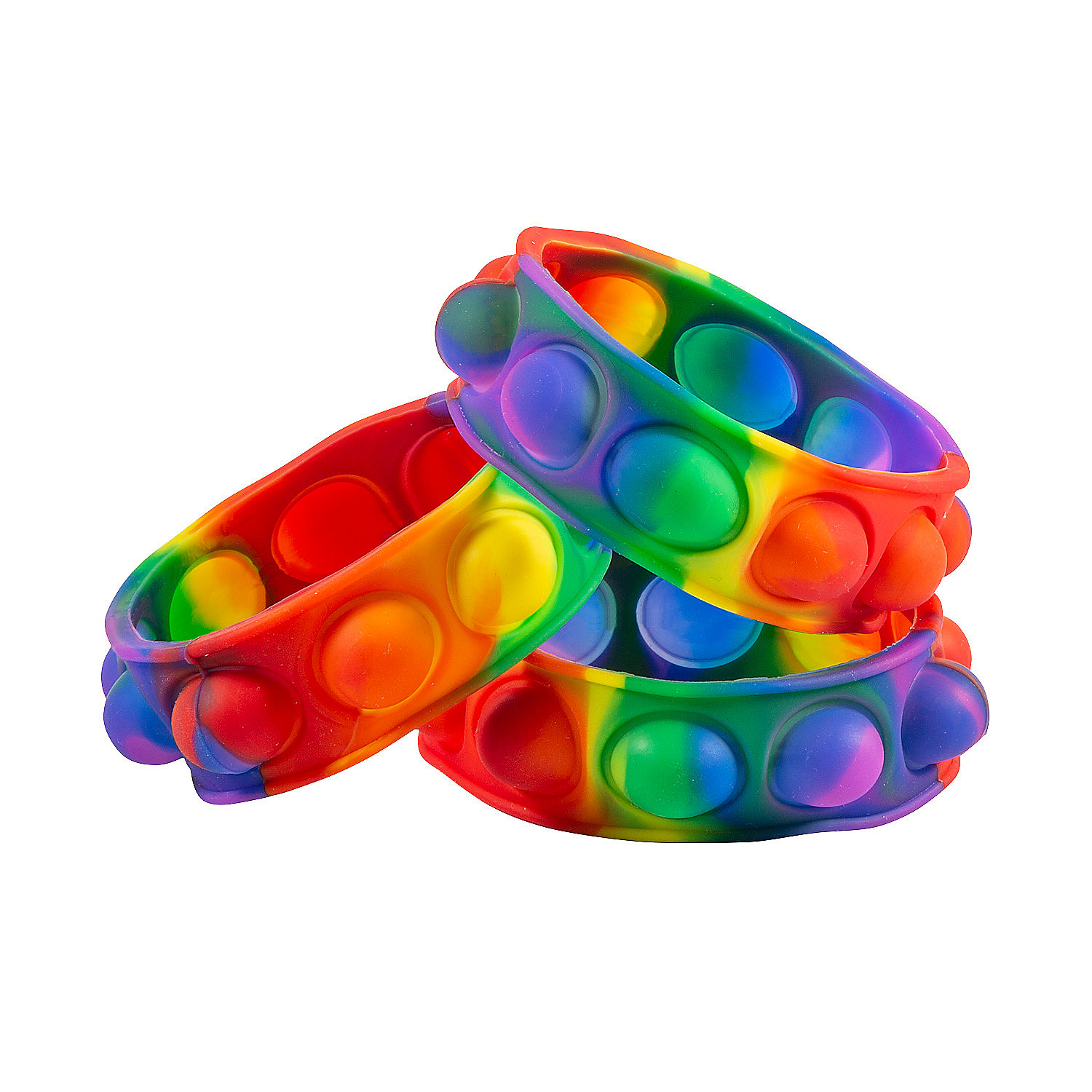 Lotsa Pops Rainbow Bracelets - 12 Pieces - Walmart.com