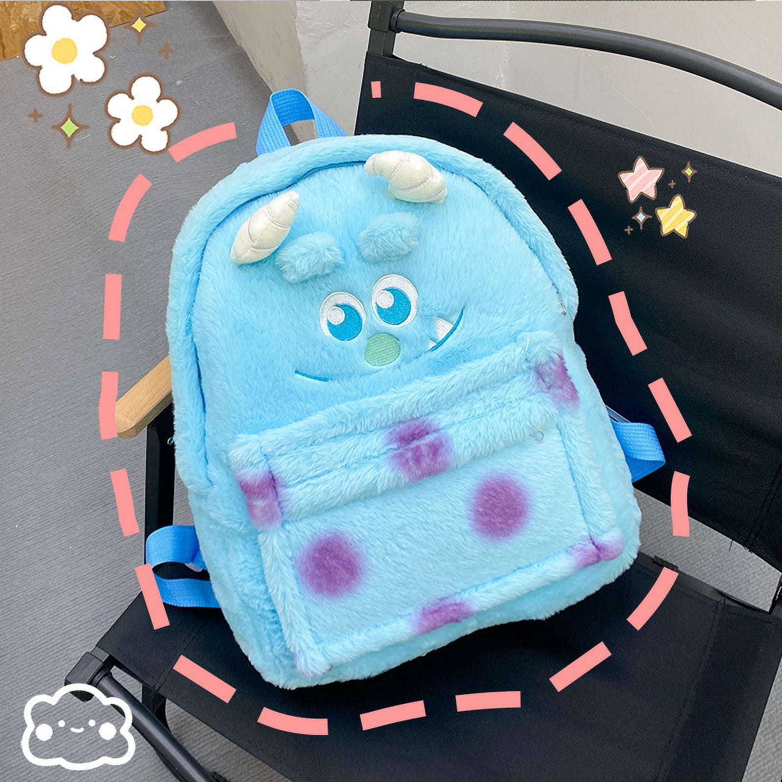 Lotso Alien Cartoon Funny Plush Backpack Students Large Capacity Bag ...