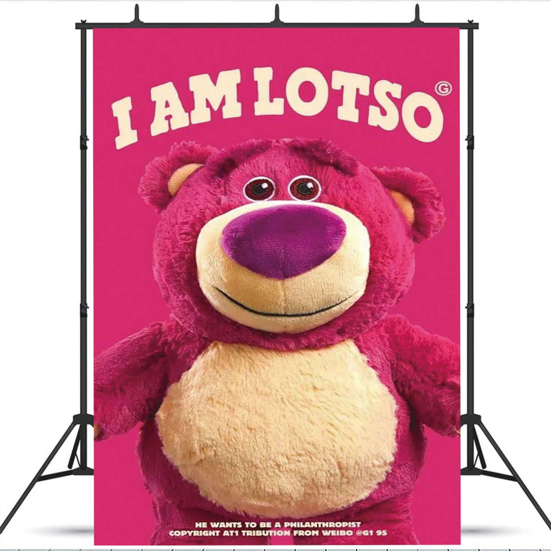 Lotso Birthday Party Supplies Banner Backdrop Background Taspestry ...