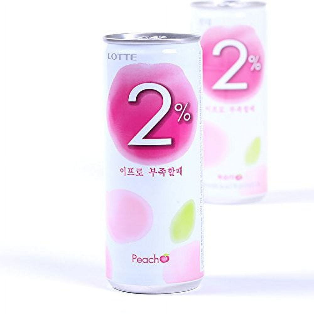 Lotte 2% Peach 240ml 6-pack - Walmart.com