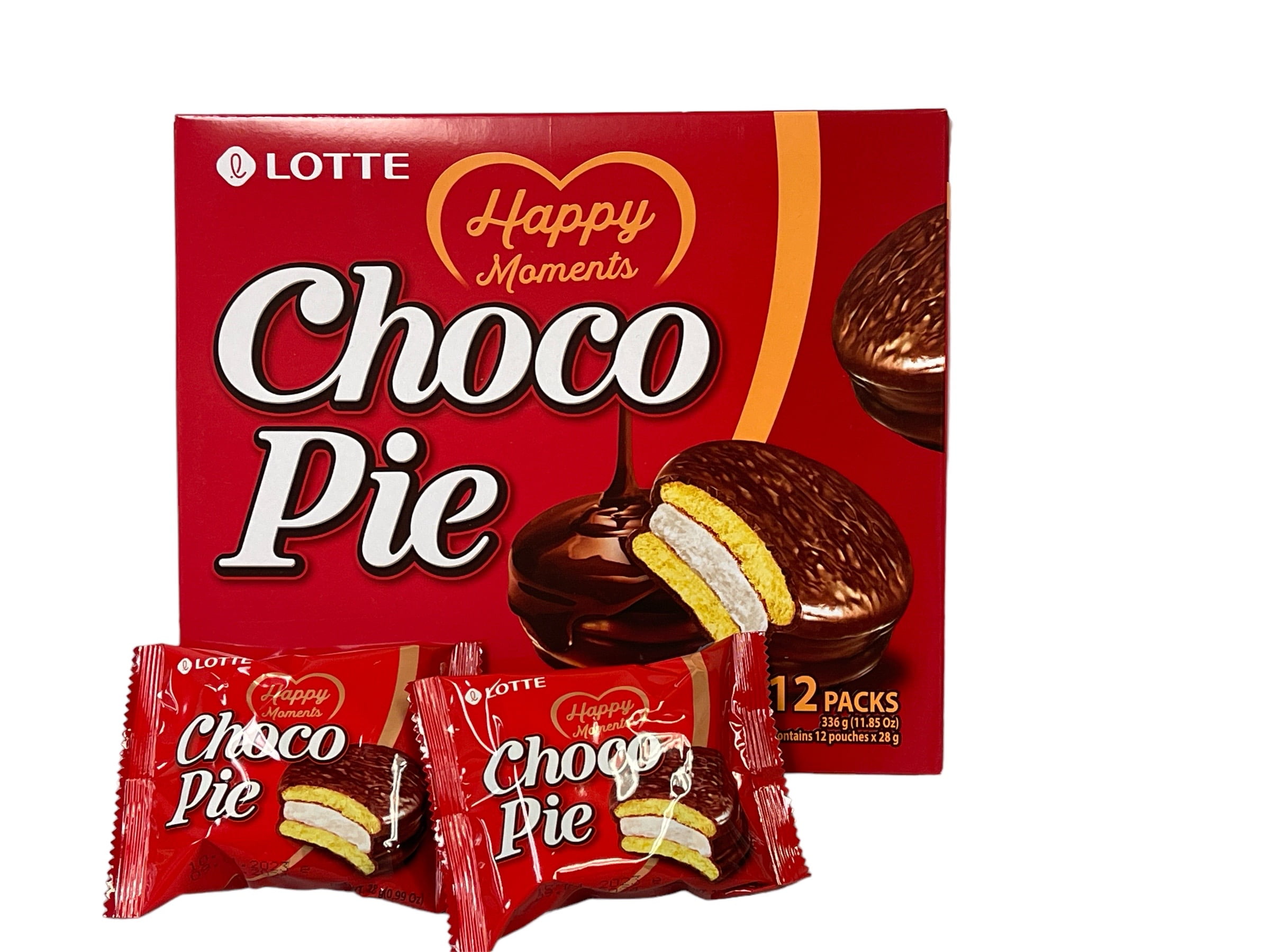 Lotte Original Chocolate Choco Pie, Soft Cake with Marshmallows, 11.85 ...