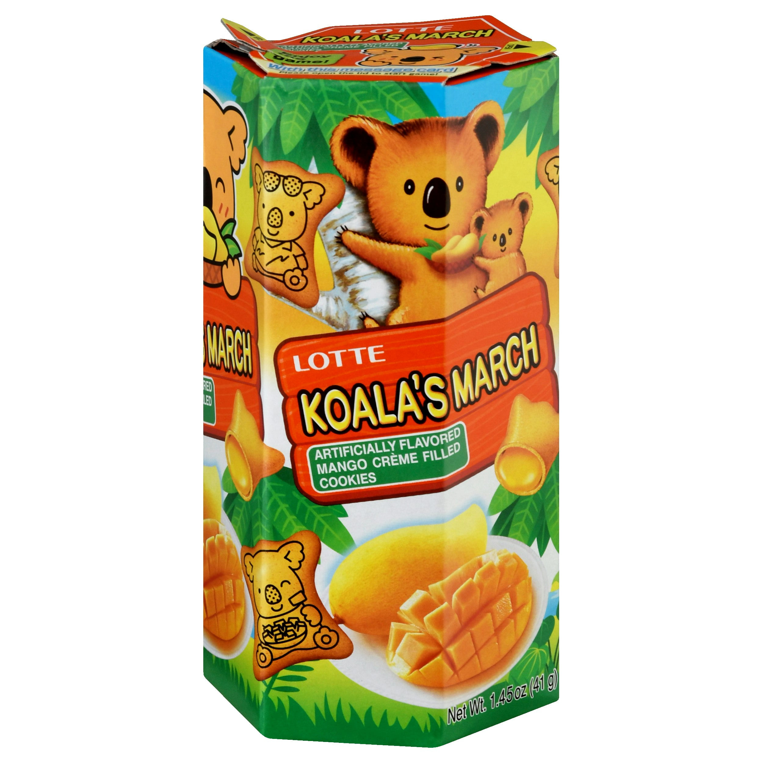 Lotte Cookies Koalas Mango 1.45 oz (Pack of 18) - Walmart.com