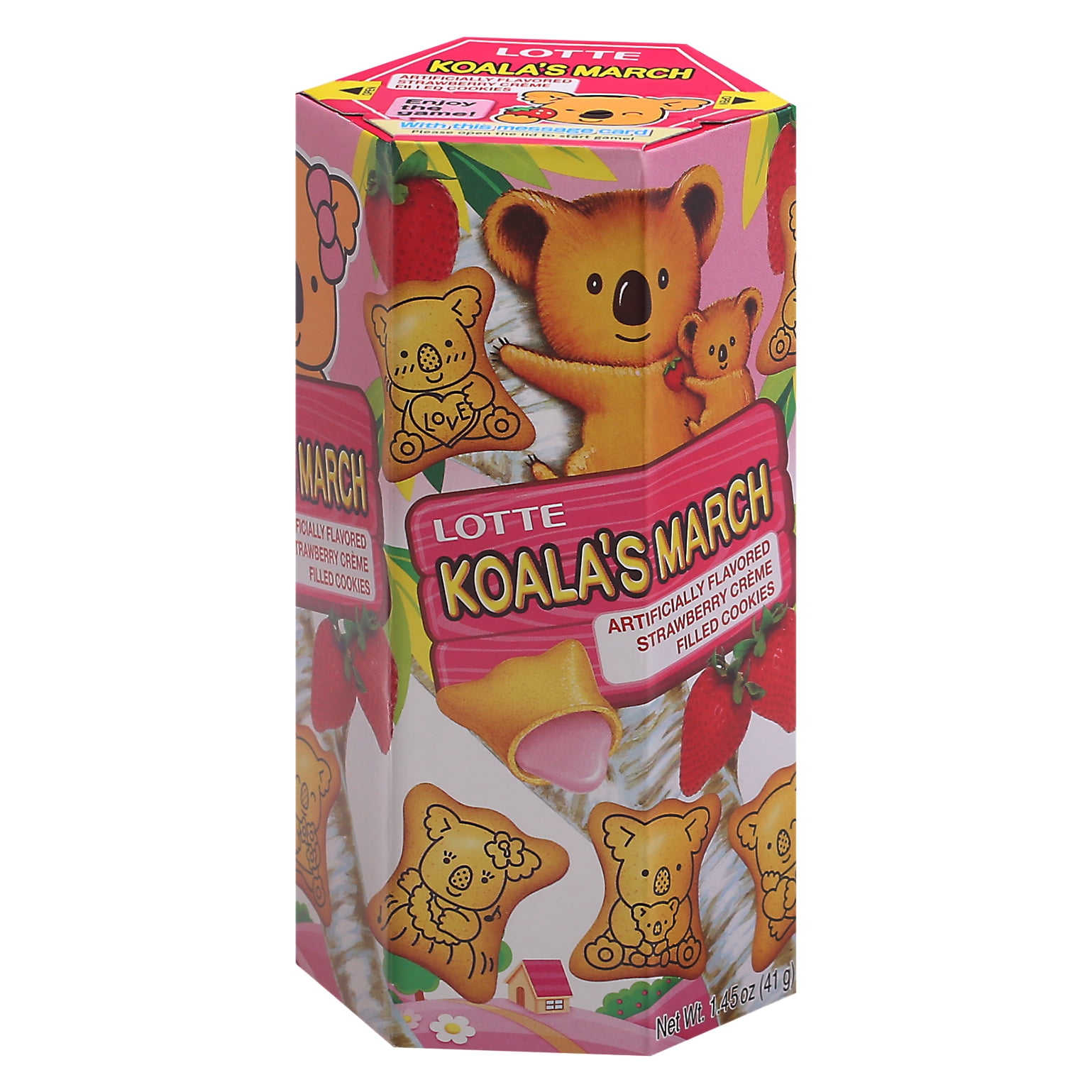Lotte Koala Strawberry Cookies Small 1.45 oz (Pack Of 30) - Walmart.com