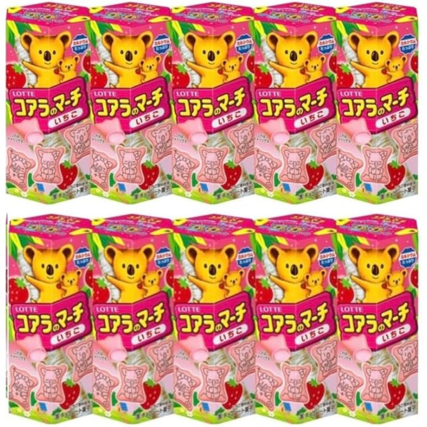Lotte Koala no March Strawberry 40th Anniversary Edition (Chocolate) 10 ...