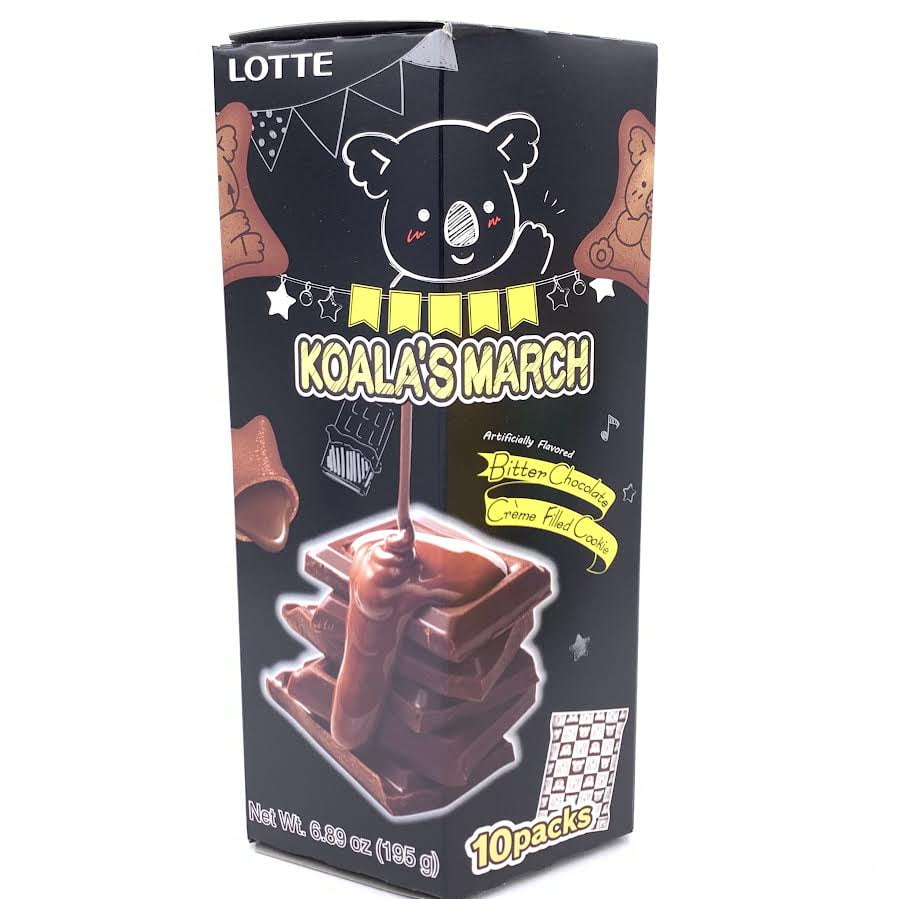 Lotte Koala's March Bitter Chocolate Cookies Family Pack Boxes 195g/(10packs) - Walmart.com