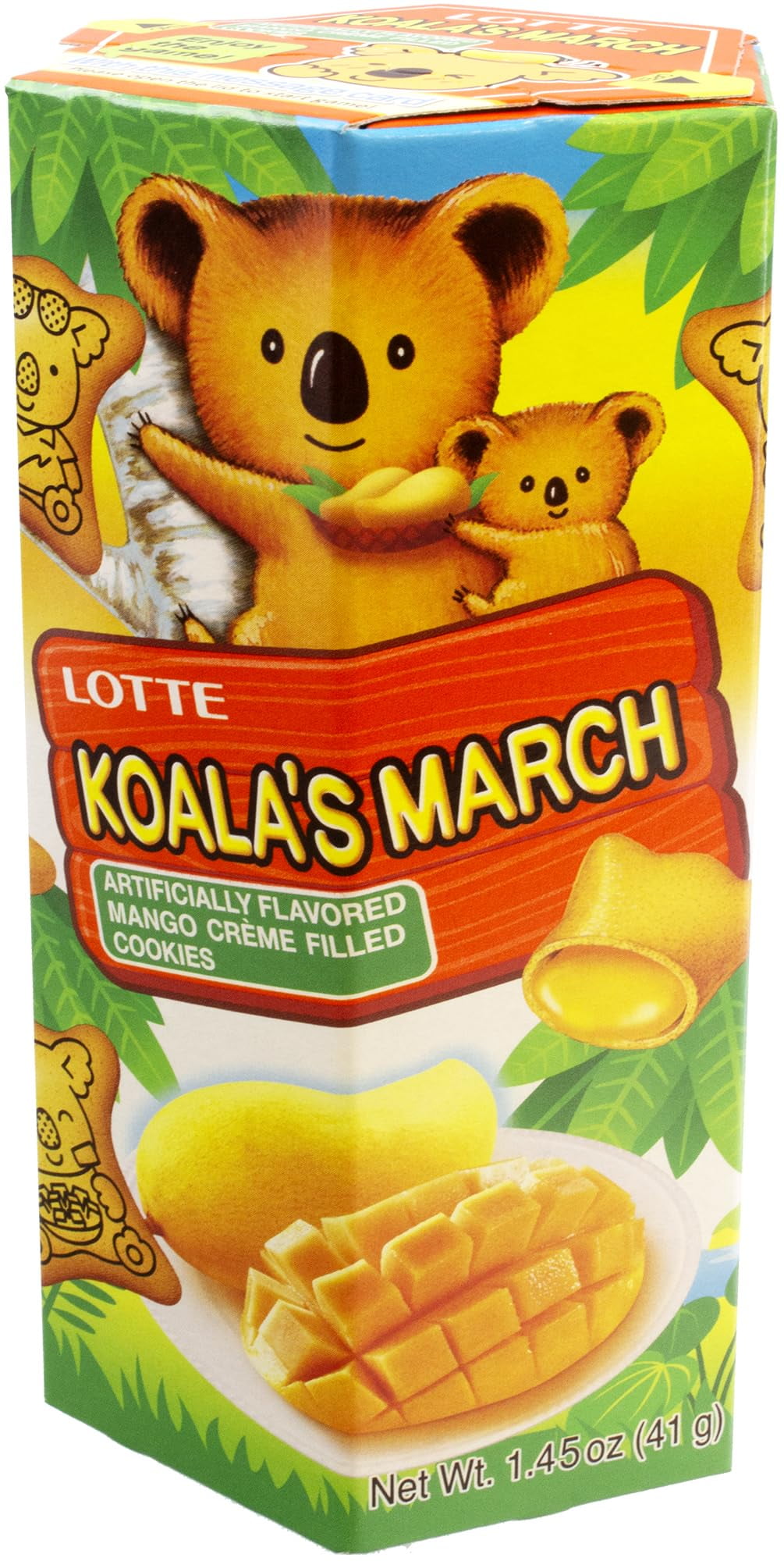 Lotte Koala's March Cookie DMF15 with Mango Cream, 1.45 oz (Pack of 6 ...
