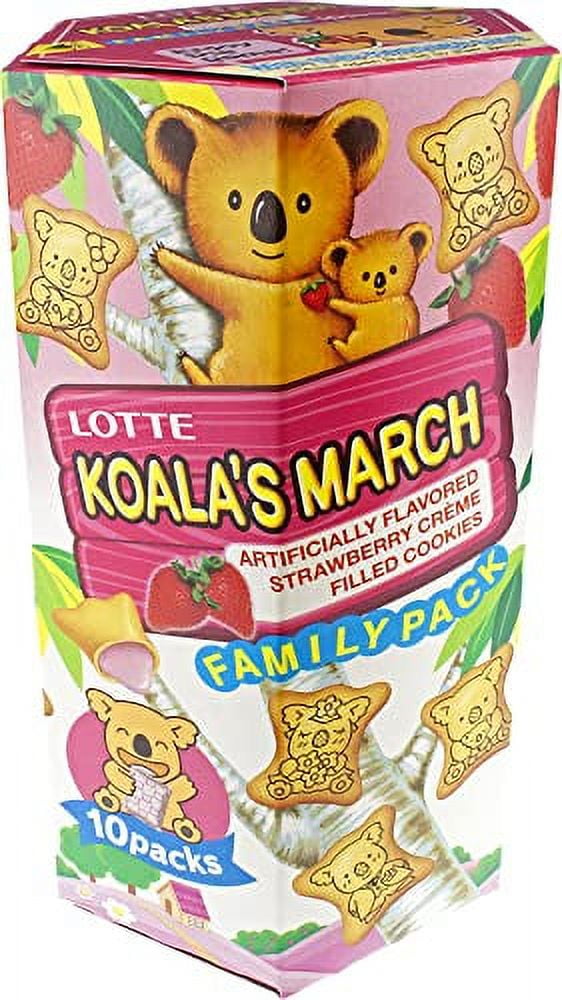 Lotte Koala's March Cookie with HYZ01 Strawberry Cream, 6.89 oz (Pack ...