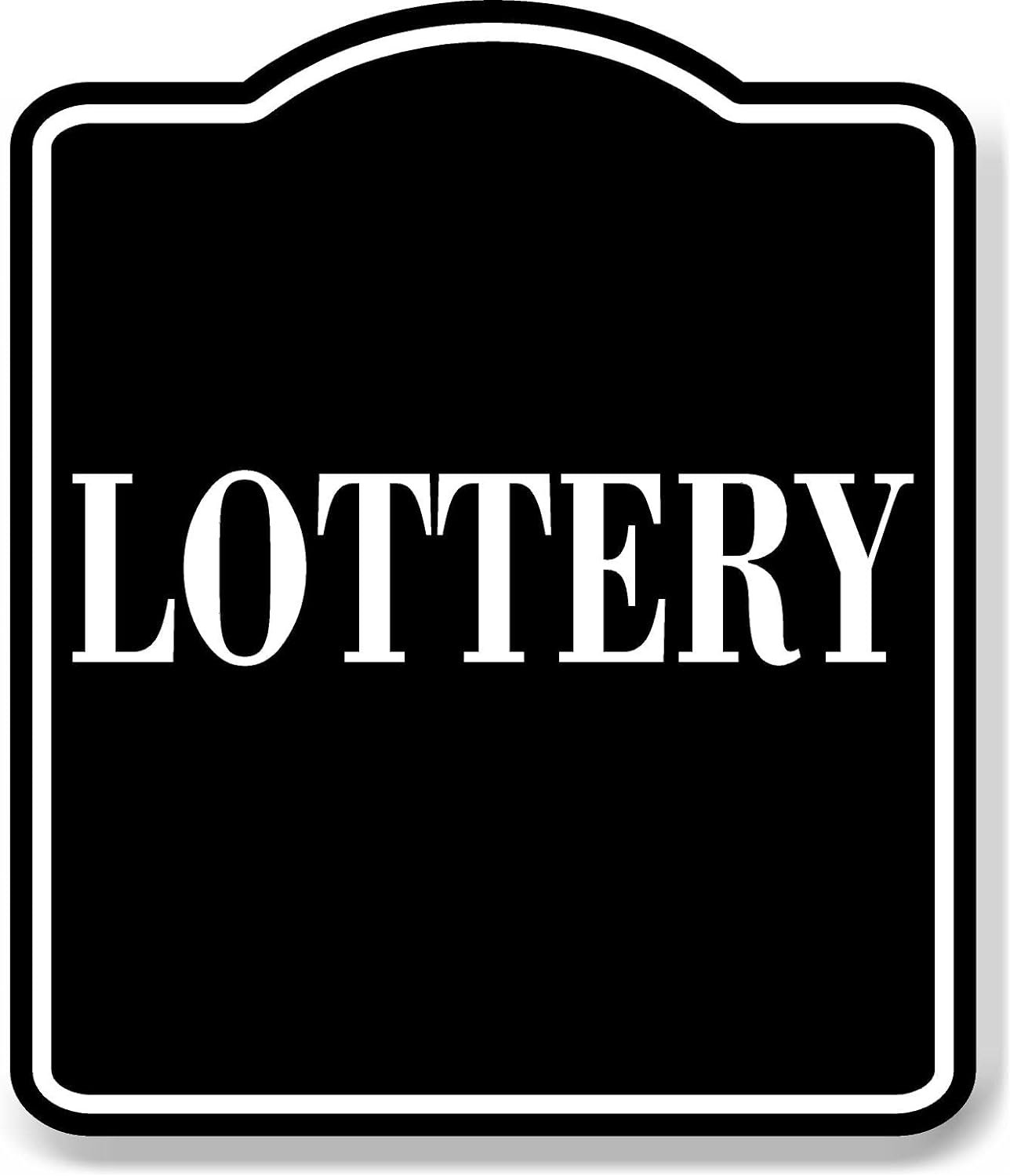 Lottery BLACK Aluminum Composite Sign, 20"x24" - Walmart.com