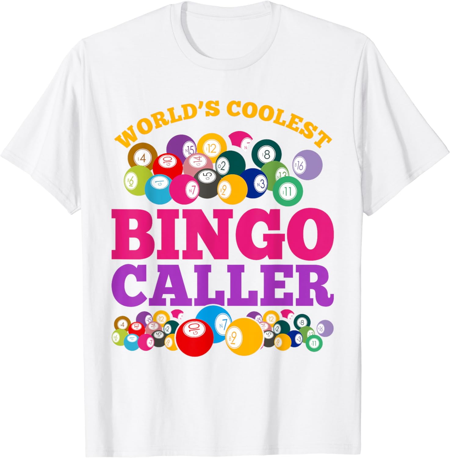 Lottery Bingo Winner Gift Worlds Coolest Bingo Caller Bingo T-Shirt ...