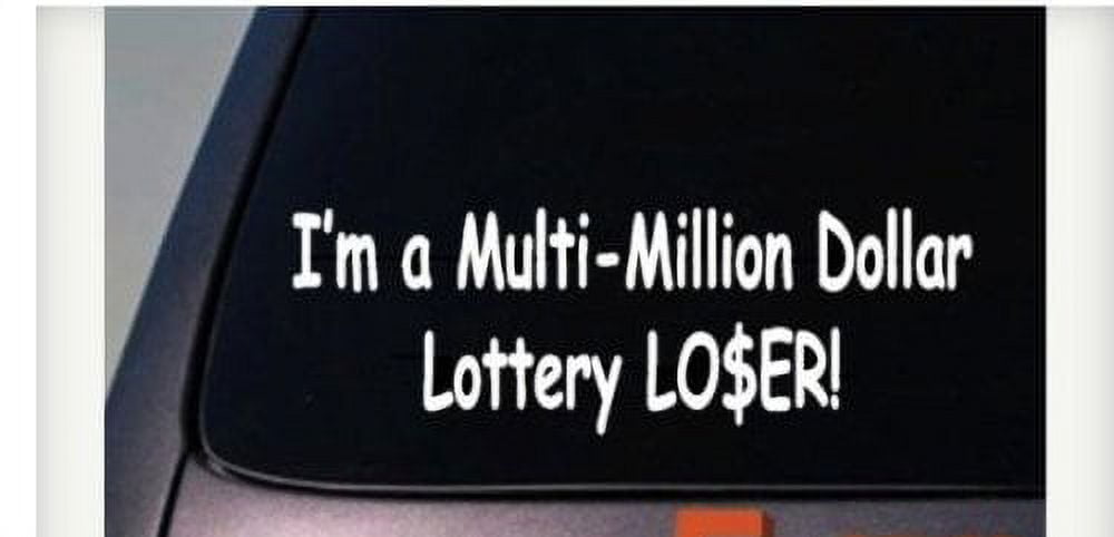 Lottery Sticker Decal Money Dollar College Gas Decal Window Work Beach ...
