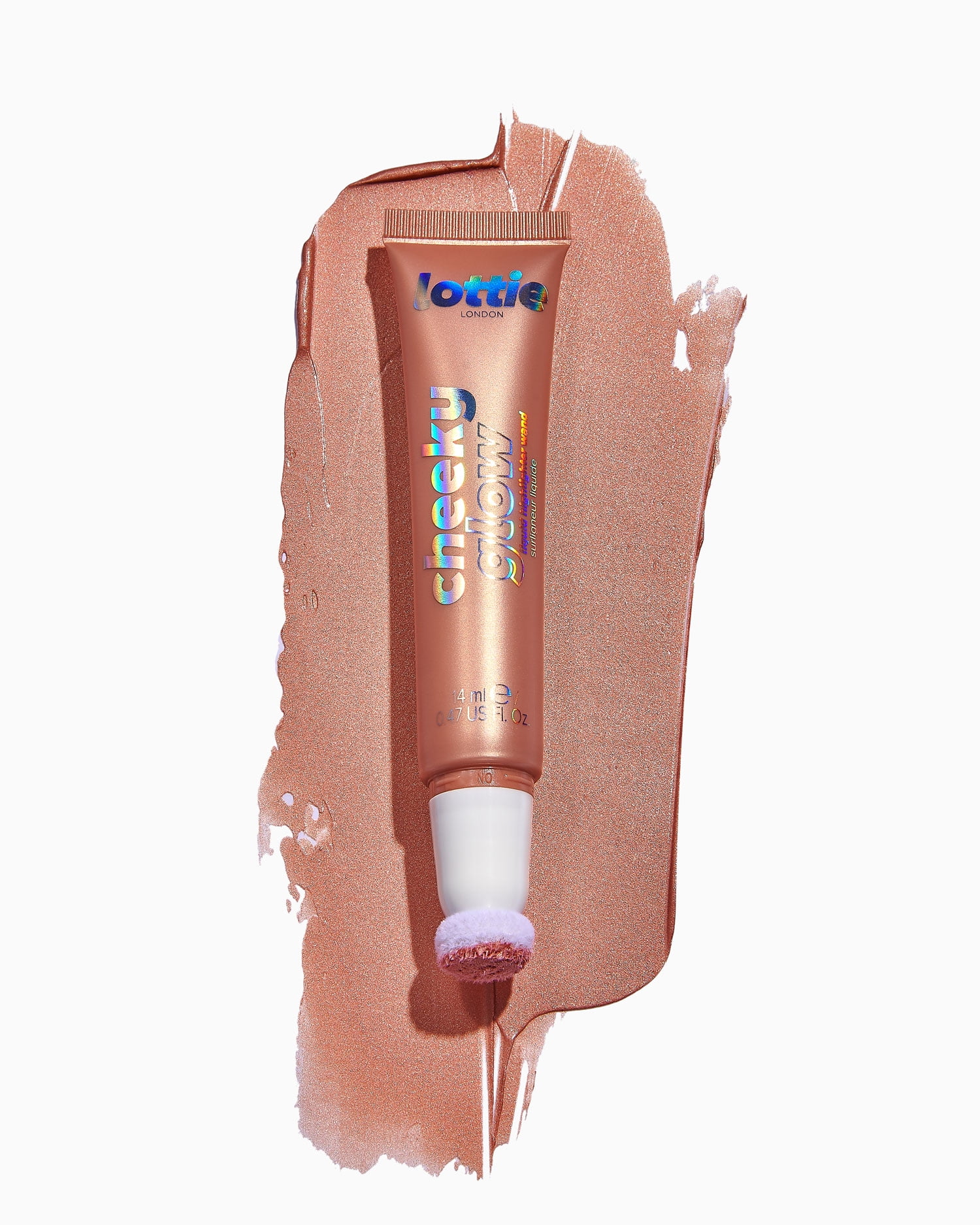 Lottie London Cheeky Glow Liquid Highlighter Blush Wand, Peach Bellini ...