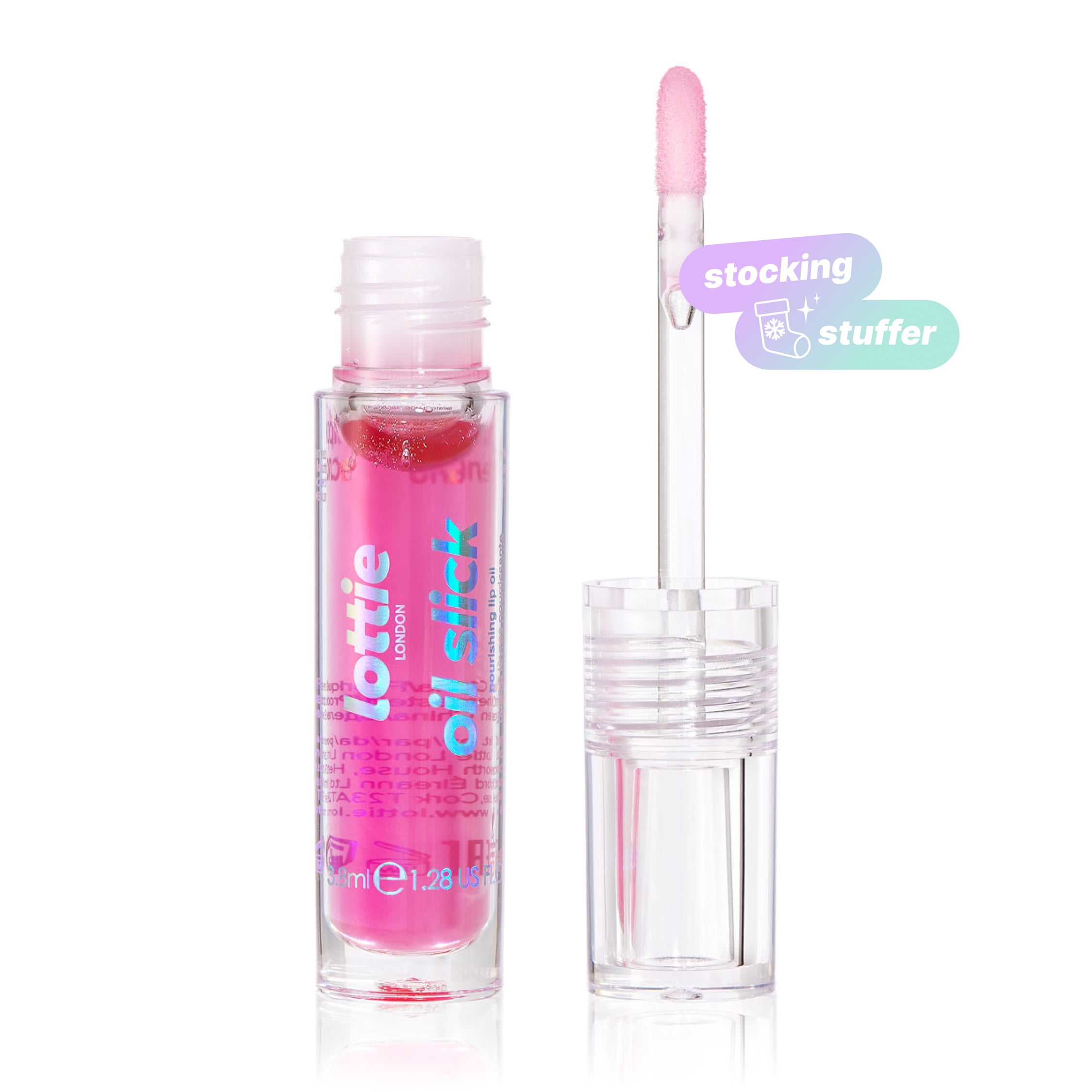 Lottie London Oil Slick, 100% Vegan Lip Oil, Extra Cherries, 0.12 fl oz ...