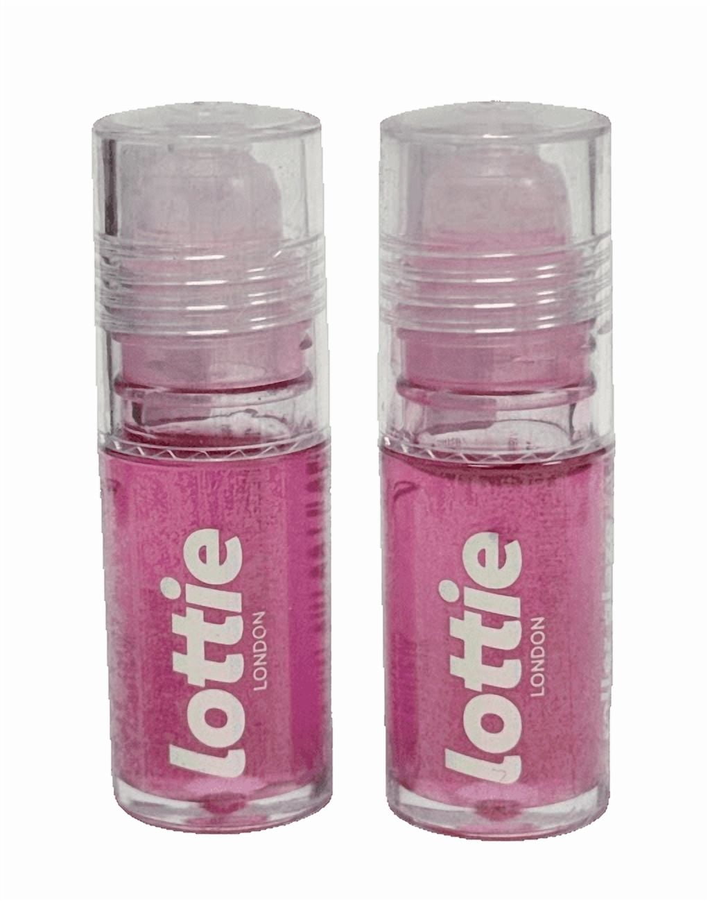 Lottie London Oil Slick, 100% Vegan Lip Oil, Grape, (2 Pack of 0.11 Fl ...