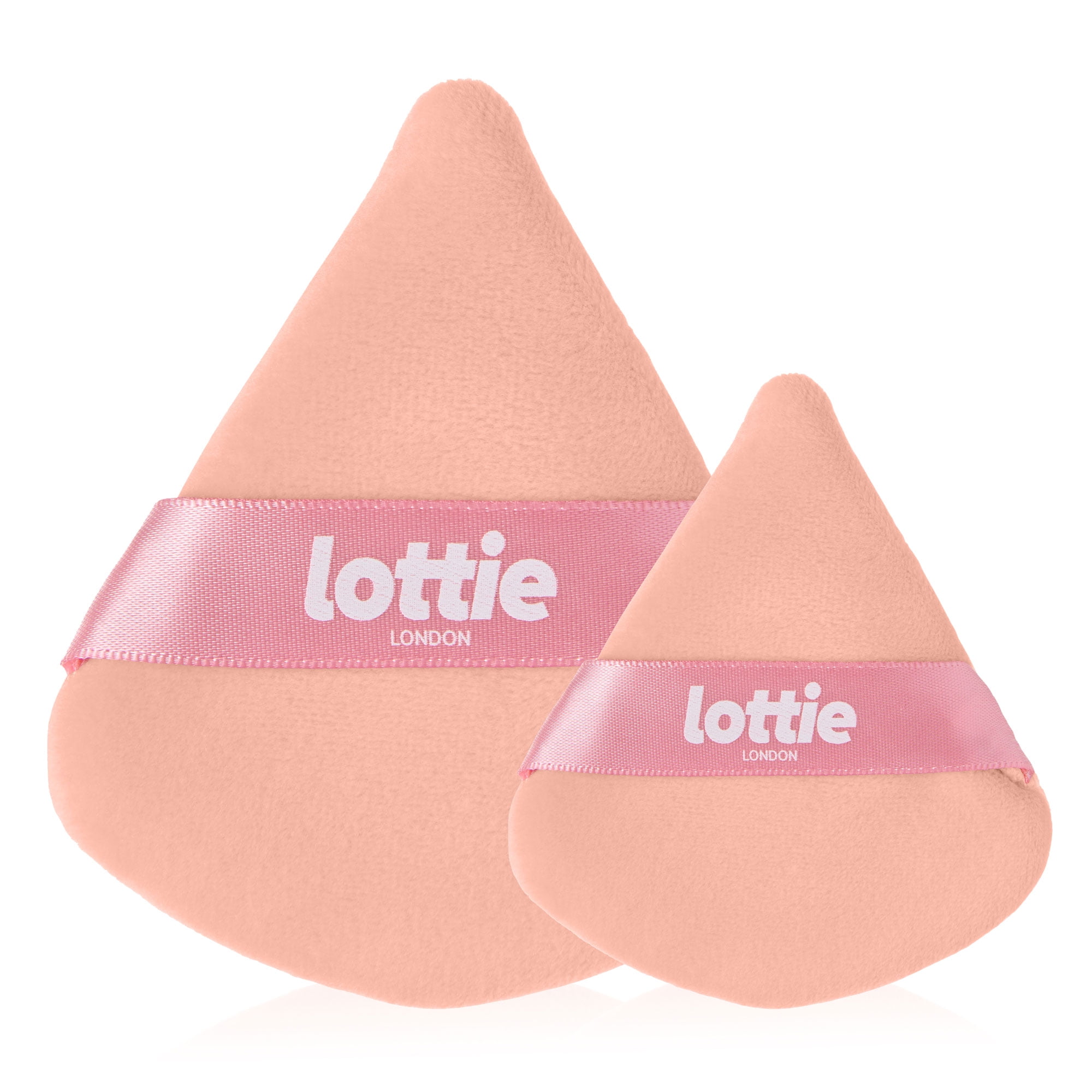 Lottie London Triangle Powder Puffs for Eye & Face Makeup, Pink, 2 Pack ...