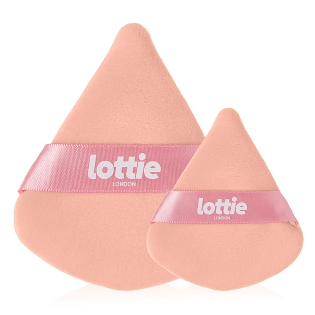 Lottie London Triangle Powder Puffs for Eye & Face Makeup, Pink, 2 Pack ...