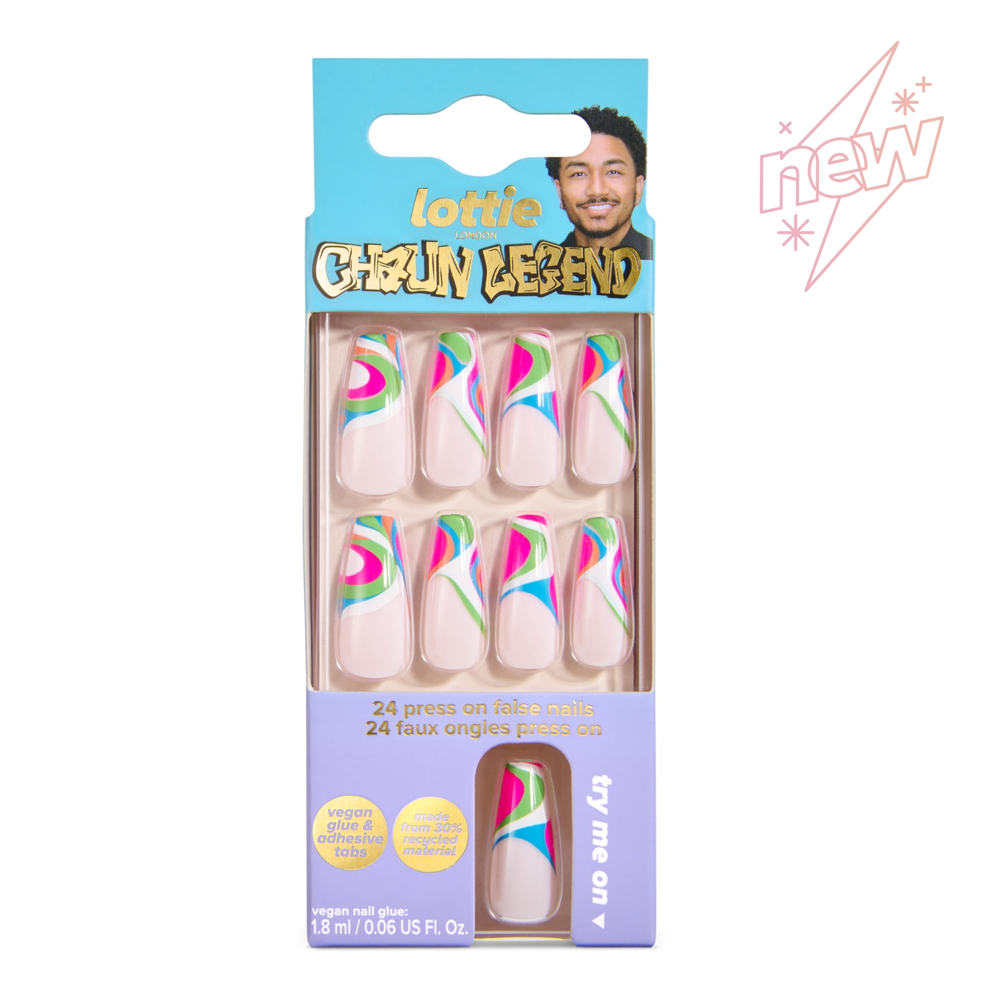 Lottie London x Chaun Legend Stay Press'd, Press on Nail Set ...