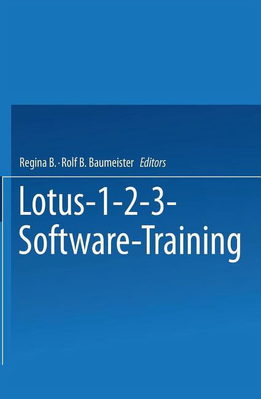 Lotus 1-2-3 Software Training, (Paperback) - Walmart.com