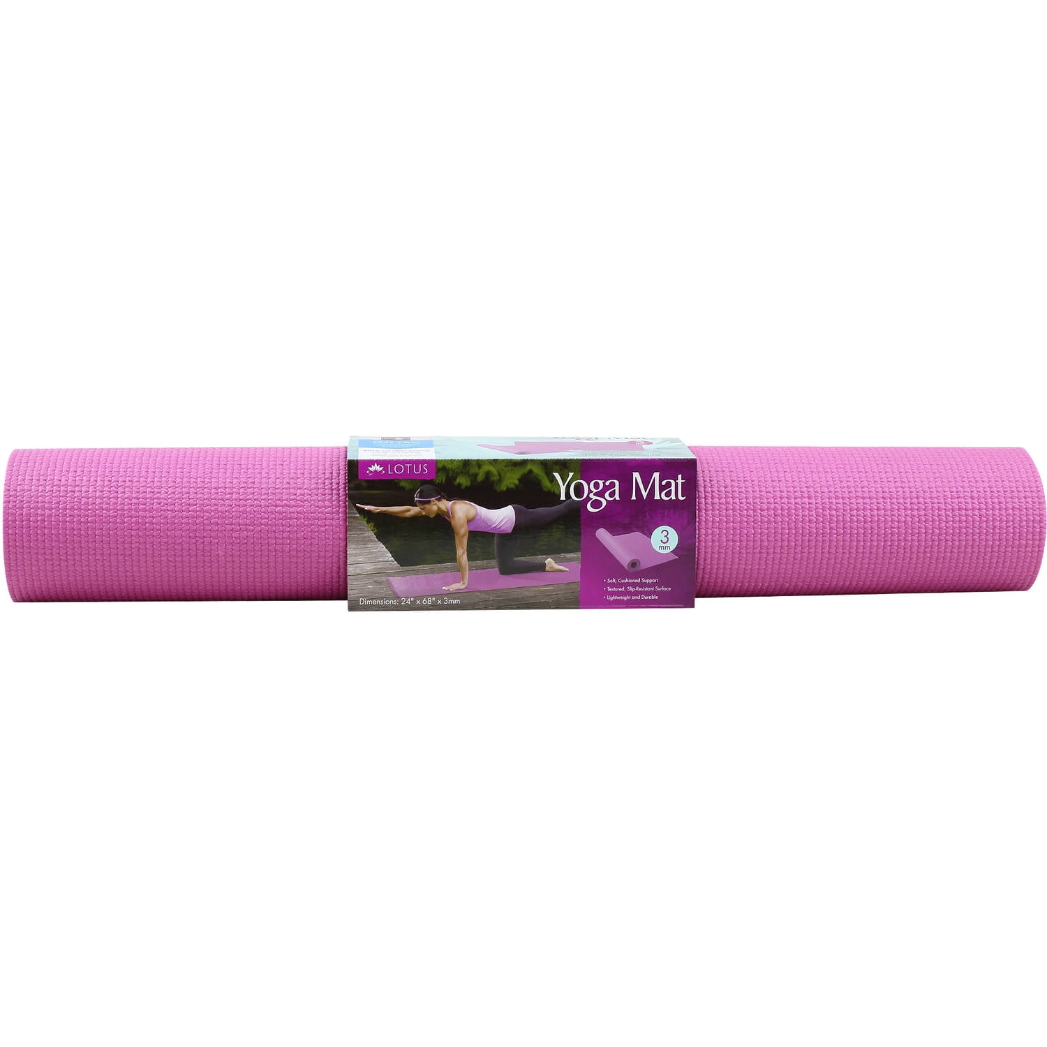 Golds Gym Lotus 3mm Yoga Mat Orchid - Walmart.com