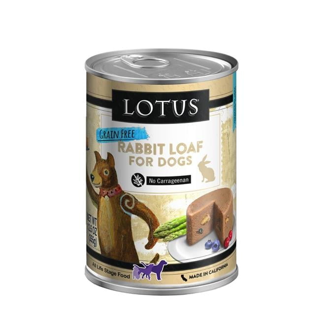 Lotus 784815106507 12.5 oz Dog Grain Free Loaf Rabbit Food - Walmart.com