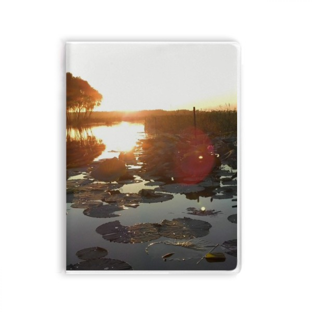 Lotus And Sunset Art Deco Fashion Notebook Gum Cover Diary Soft Cover ...