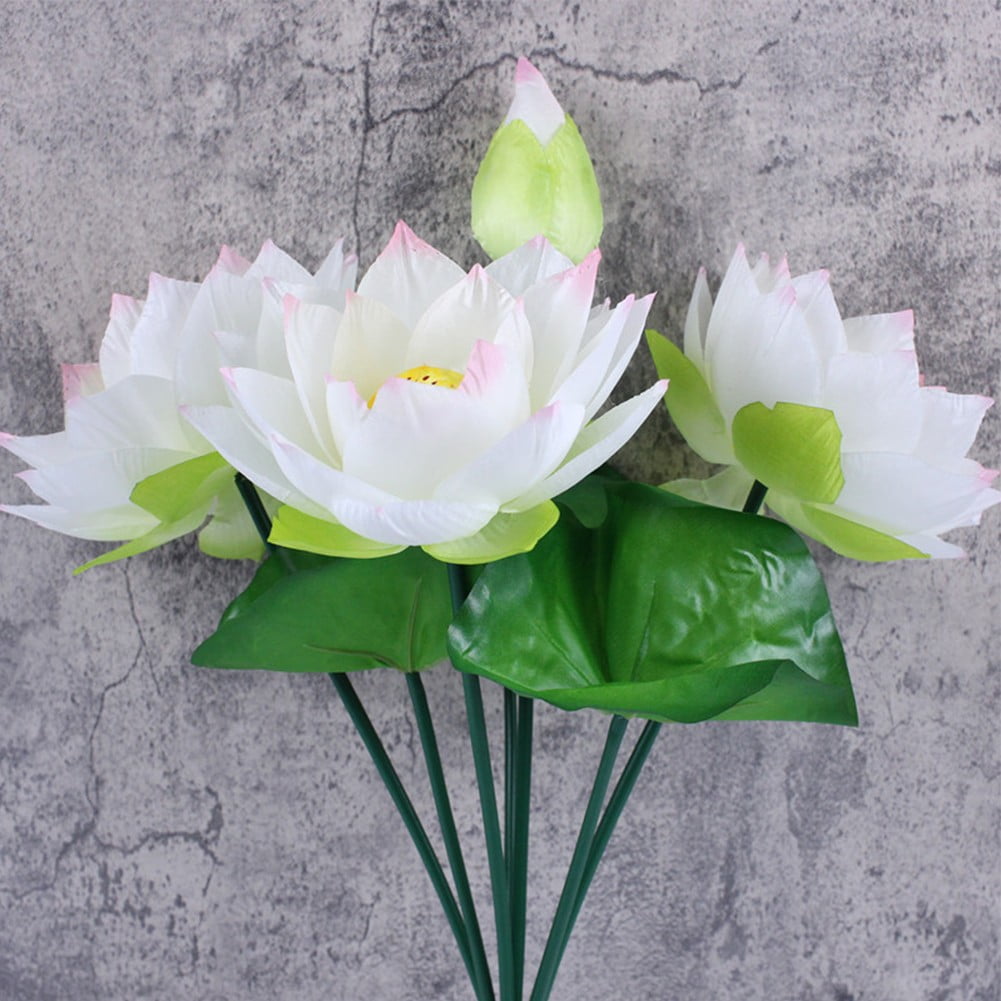 Lotus Artificial Flower Lotus Stalks for Wedding Party Garden ...