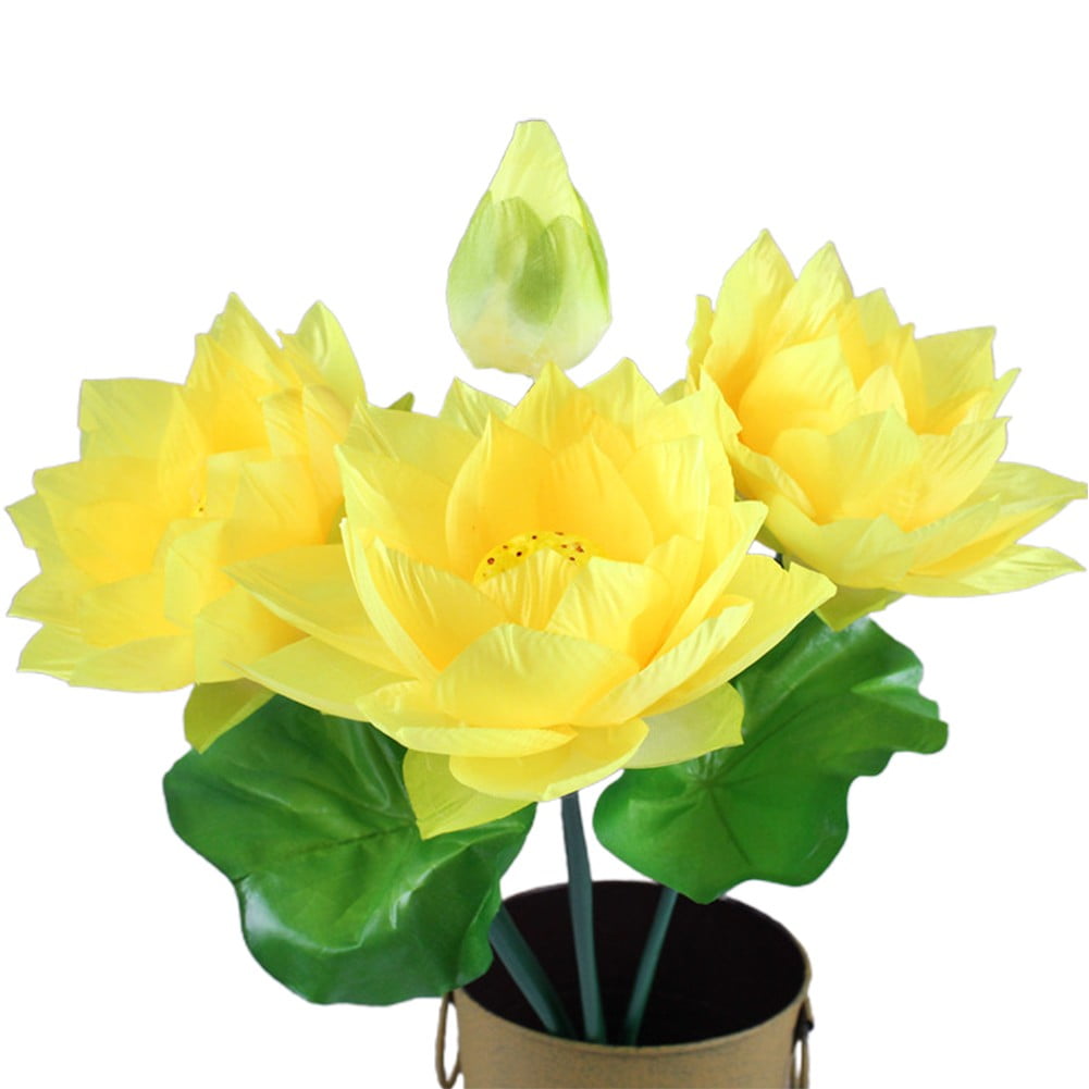 Lotus Artificial Flower Lotus Stalks for Wedding Party Garden ...